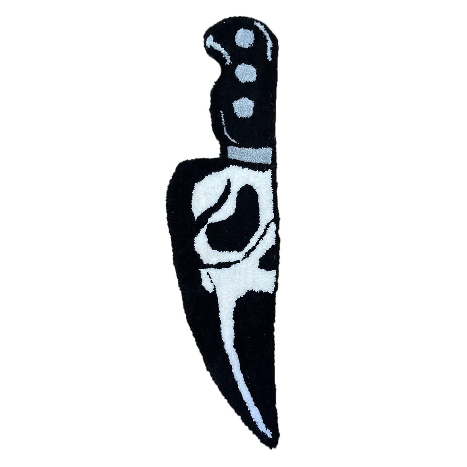 Skull Knife Carpet, Wear Resistant Horror Knife Shape Rug Skull Knife ...