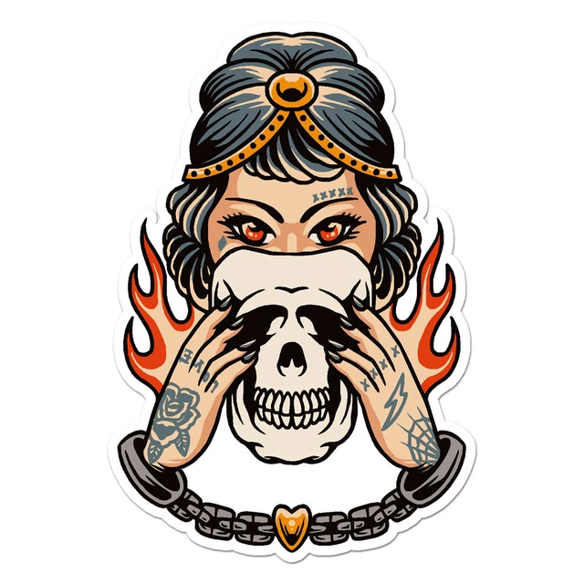 Skull Mask Handcuffs Sticker Phone Decal Water Bottle Stickers Car ...