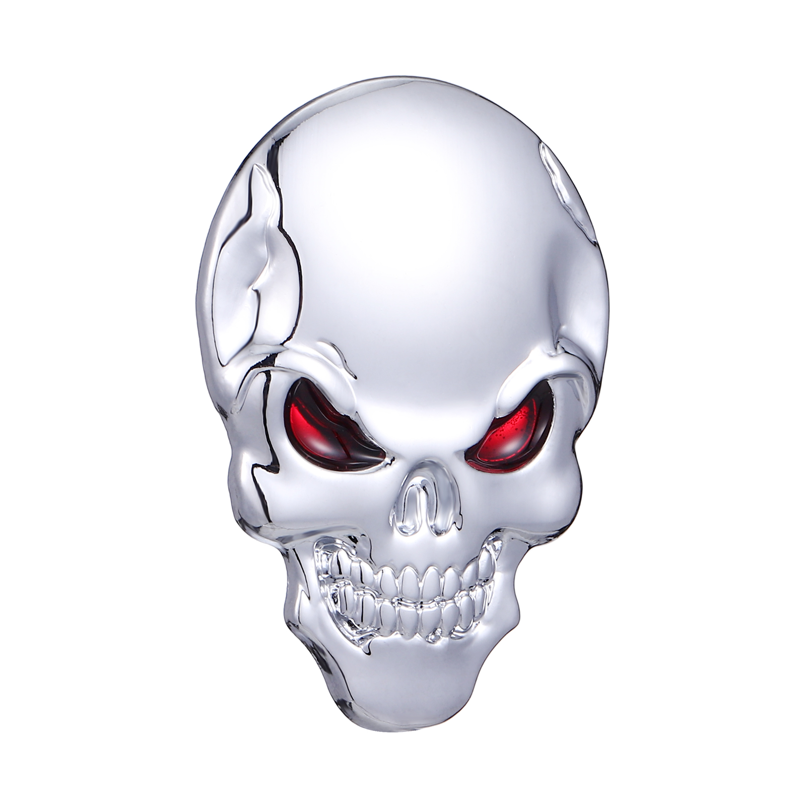 Skull Metal Car Decal Silver Badge for Motorcycle Tank Decals - Walmart.com