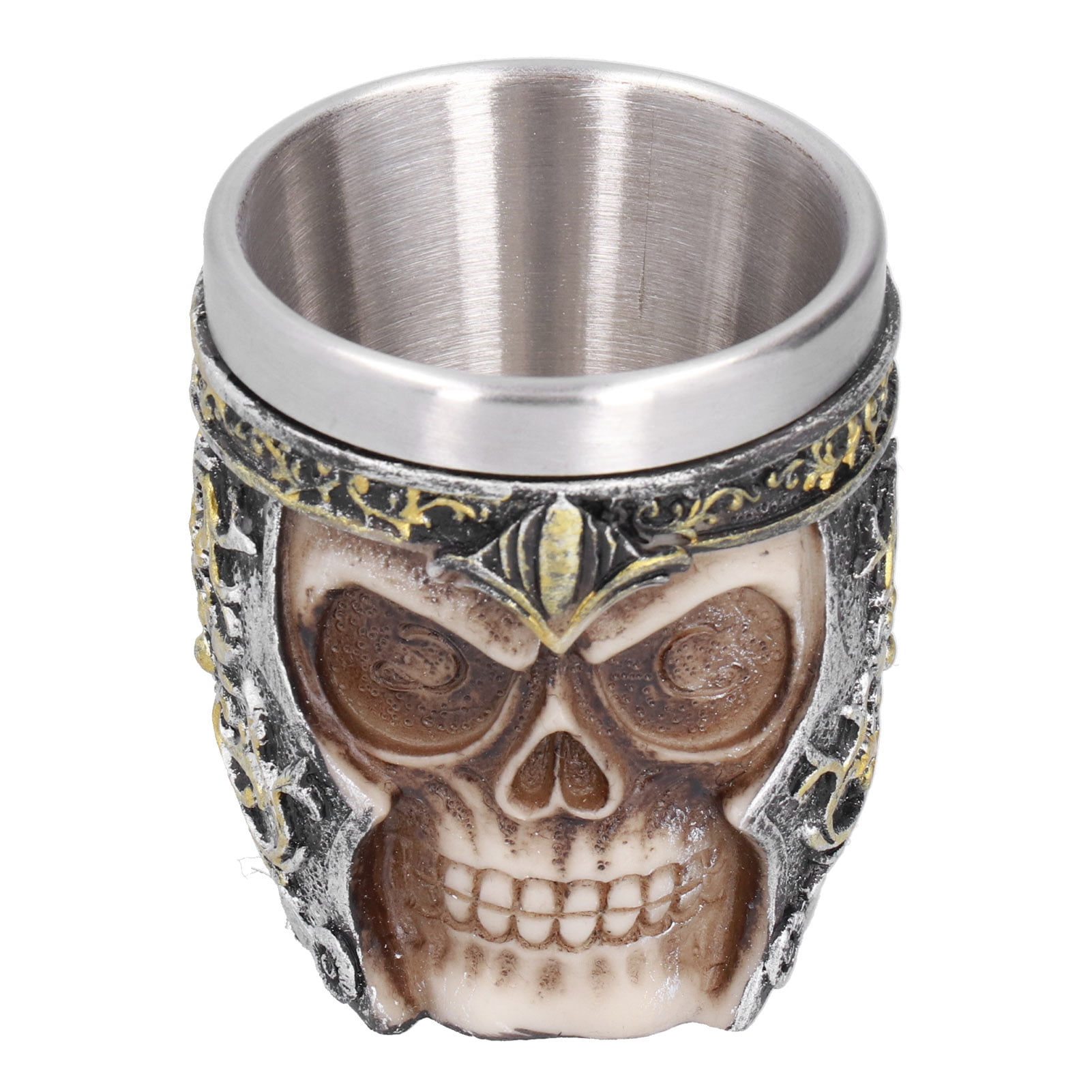Skull Mug Resin Stainless Steel Liner Anti Rust Lightweight Small ...