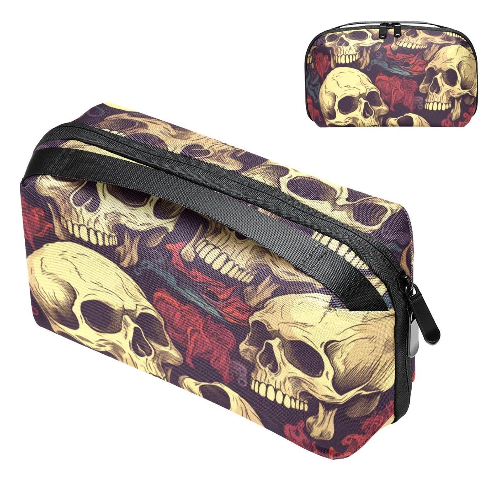 Skull Oxford Fabric Waterproof Portable Hard Drive Bag and Case with ...