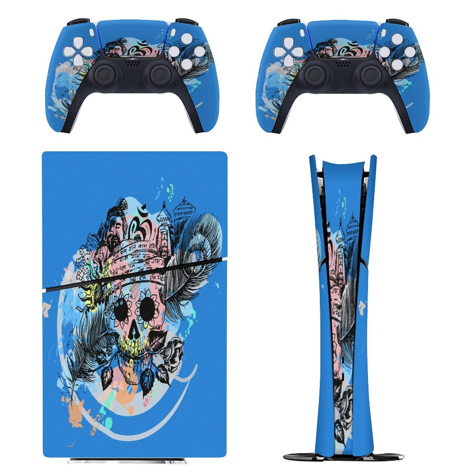 Skull Painting PS5/PS5 Slim Digital Disc Skin Sticker For Console And ...
