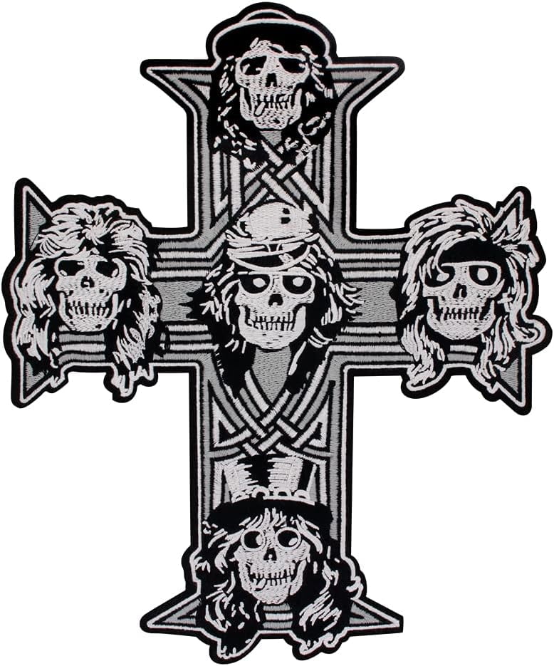Skull Patches Sew on Patches Cross Punk Patches for Backpacks Tactical ...