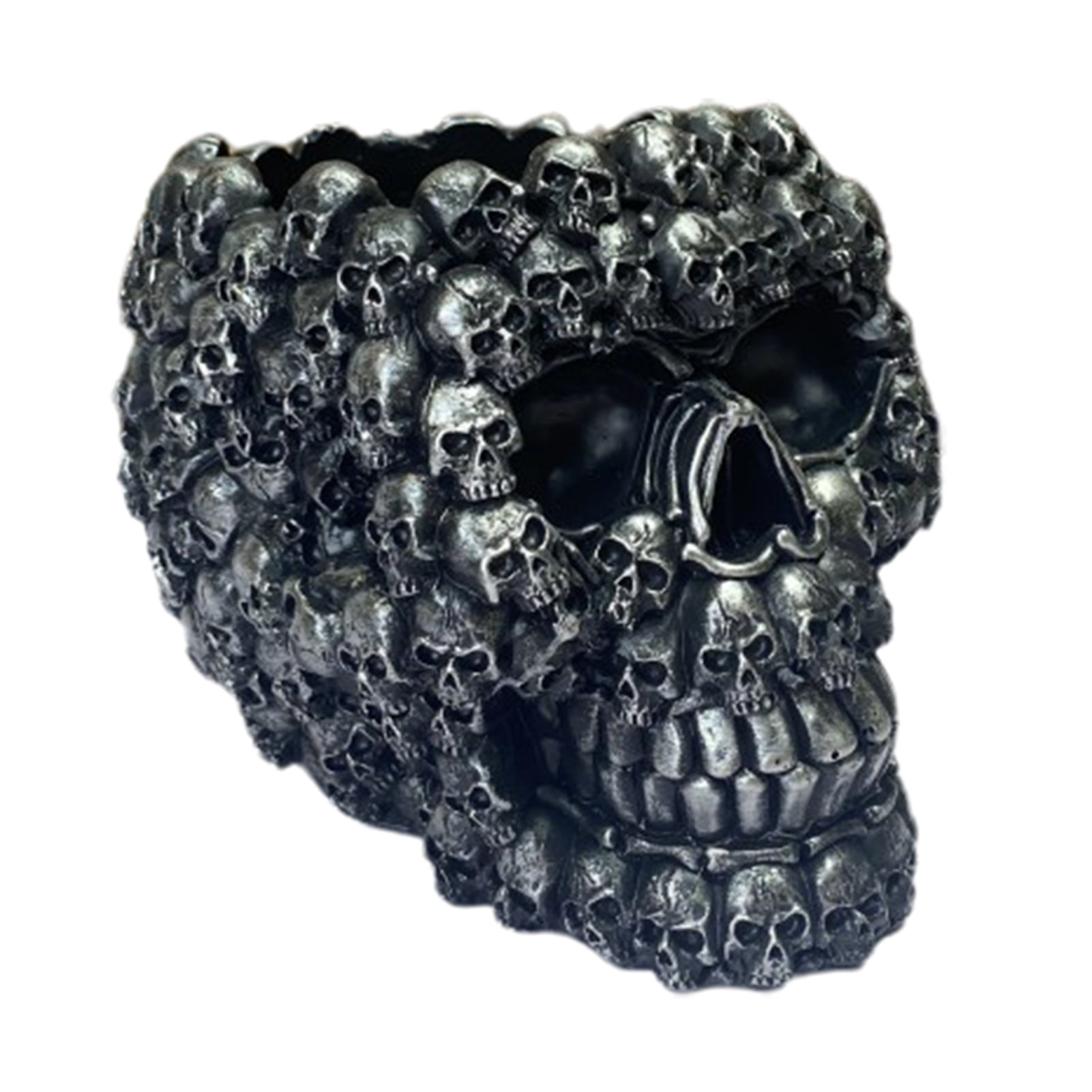 Skull Planter Pot Resin 3D Skull Head Figurine Flowerpot Indoor Outdoor ...