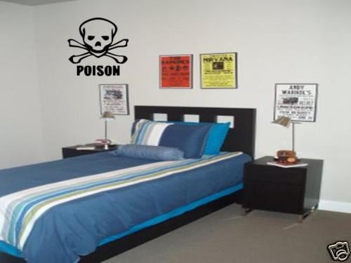 Skull Poison Pirate Boys Kids Bedroom VInyl Wall Art - Walmart.com