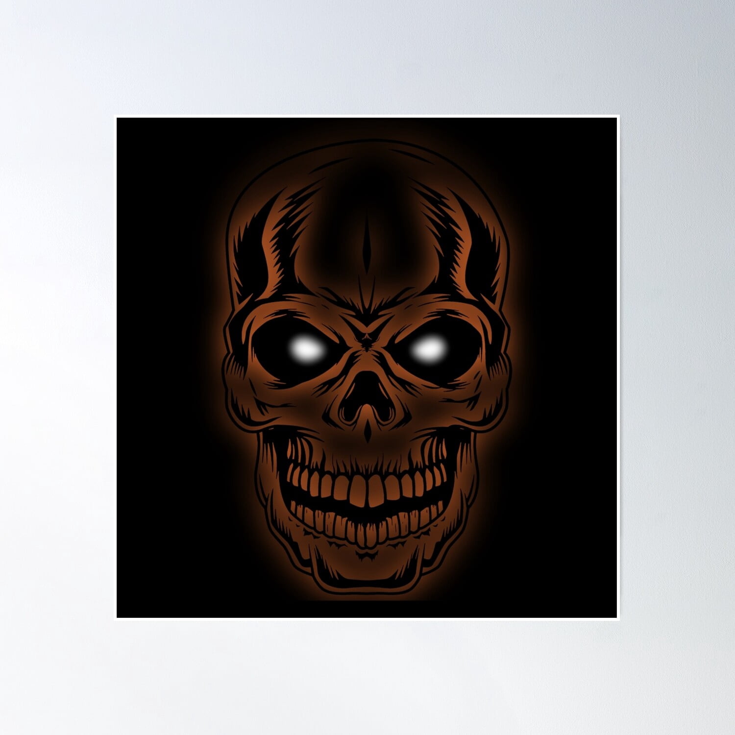 Skull Poster Wall Art, Modern Wall Decor, 16x16 UNFRAMED - Walmart.com