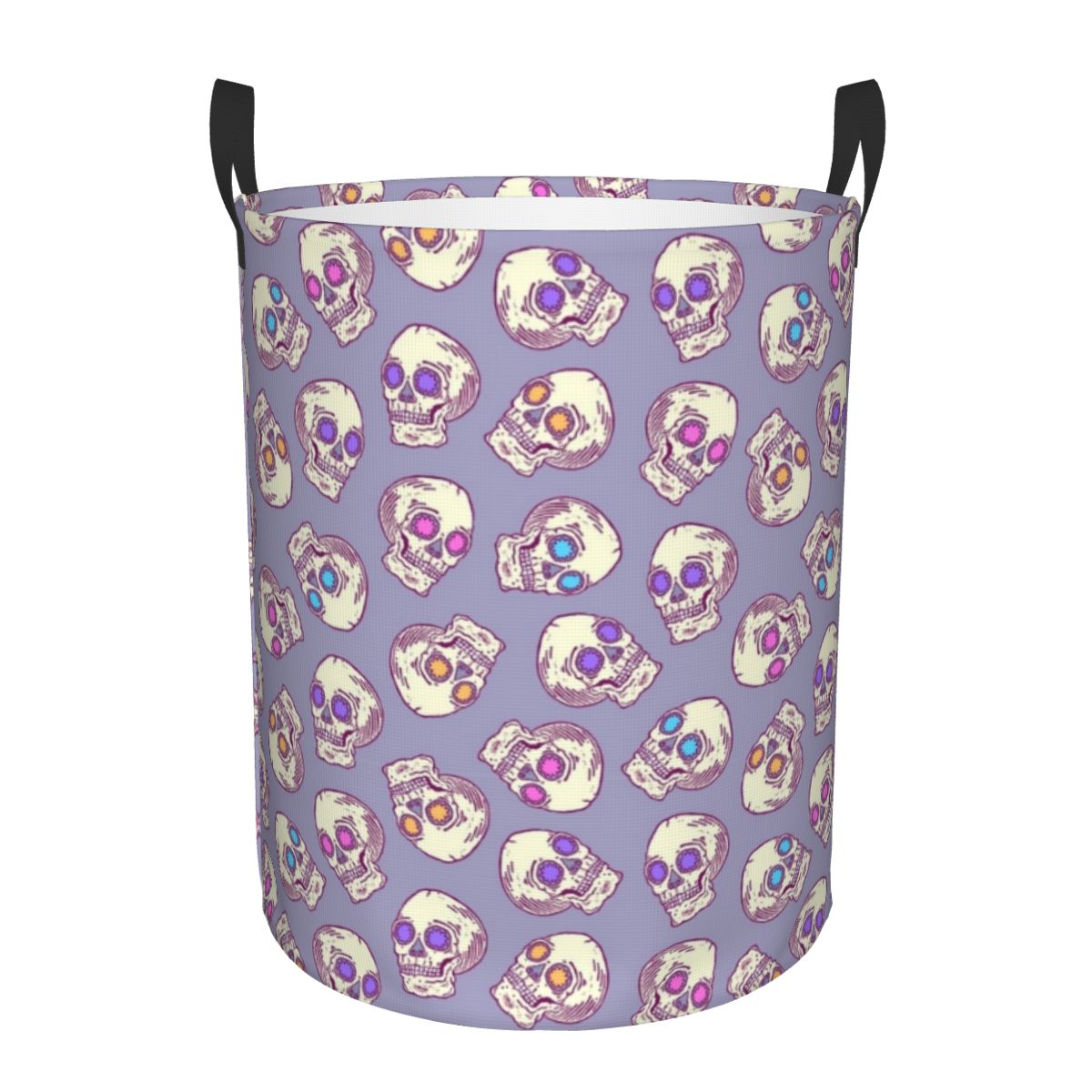 Skull Print Horror Laundry Basket Collapsible Skeleton Death Baby ...
