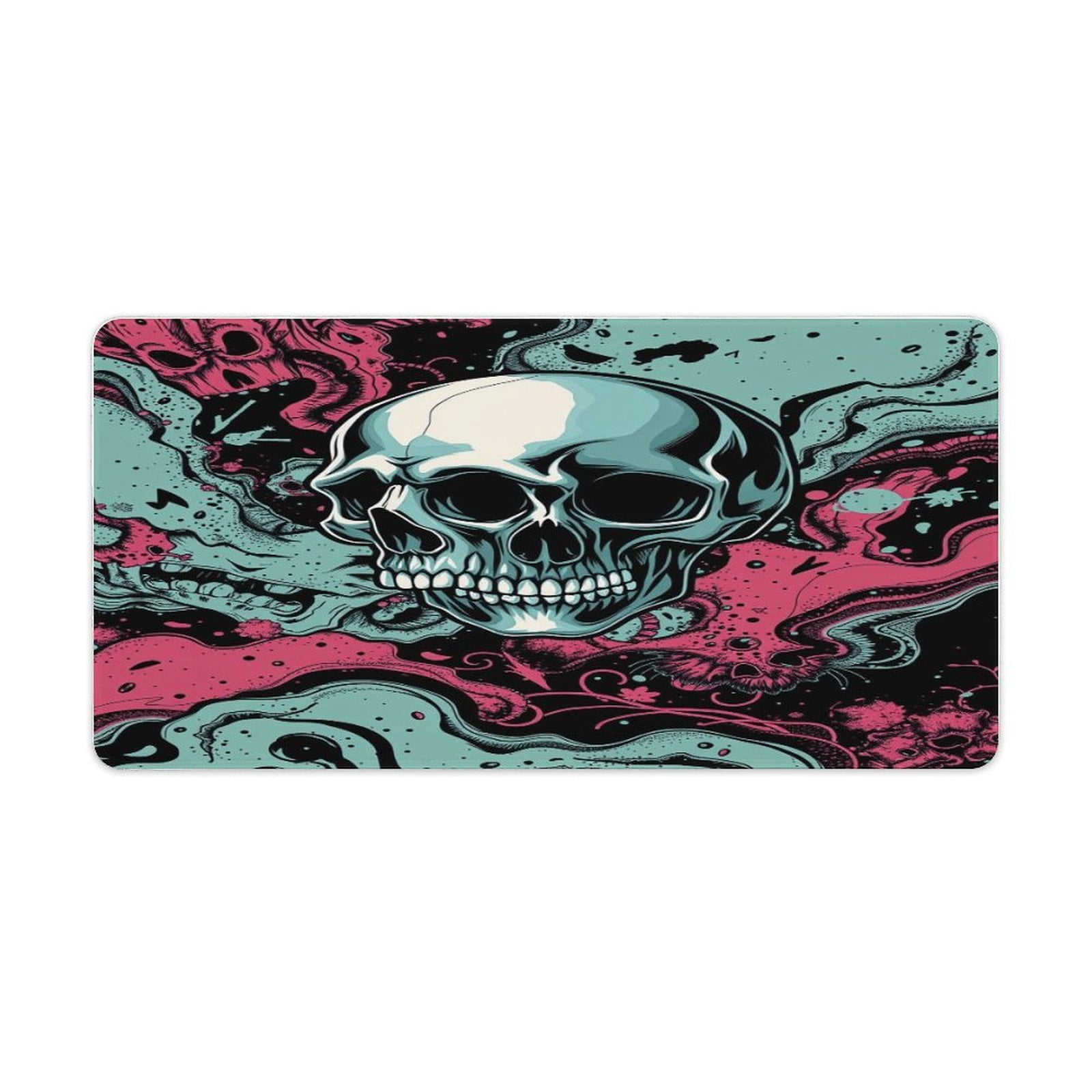 Skull Psychedelic Art Design Mouse Pad Gamer Keyboard Desk Mats ...