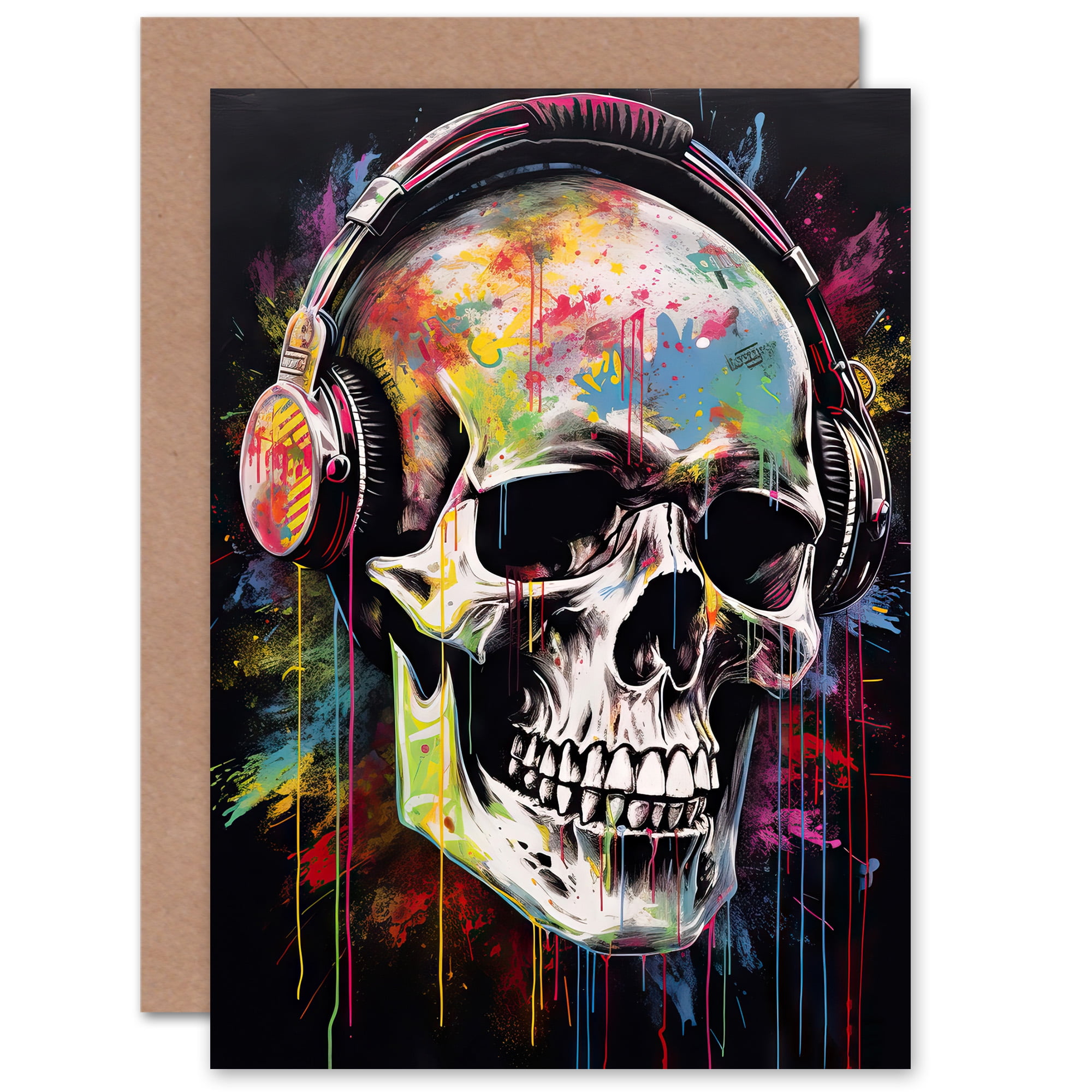 Skull Punk Death Metal Music for Him or Her Man Woman Birthday Thank ...