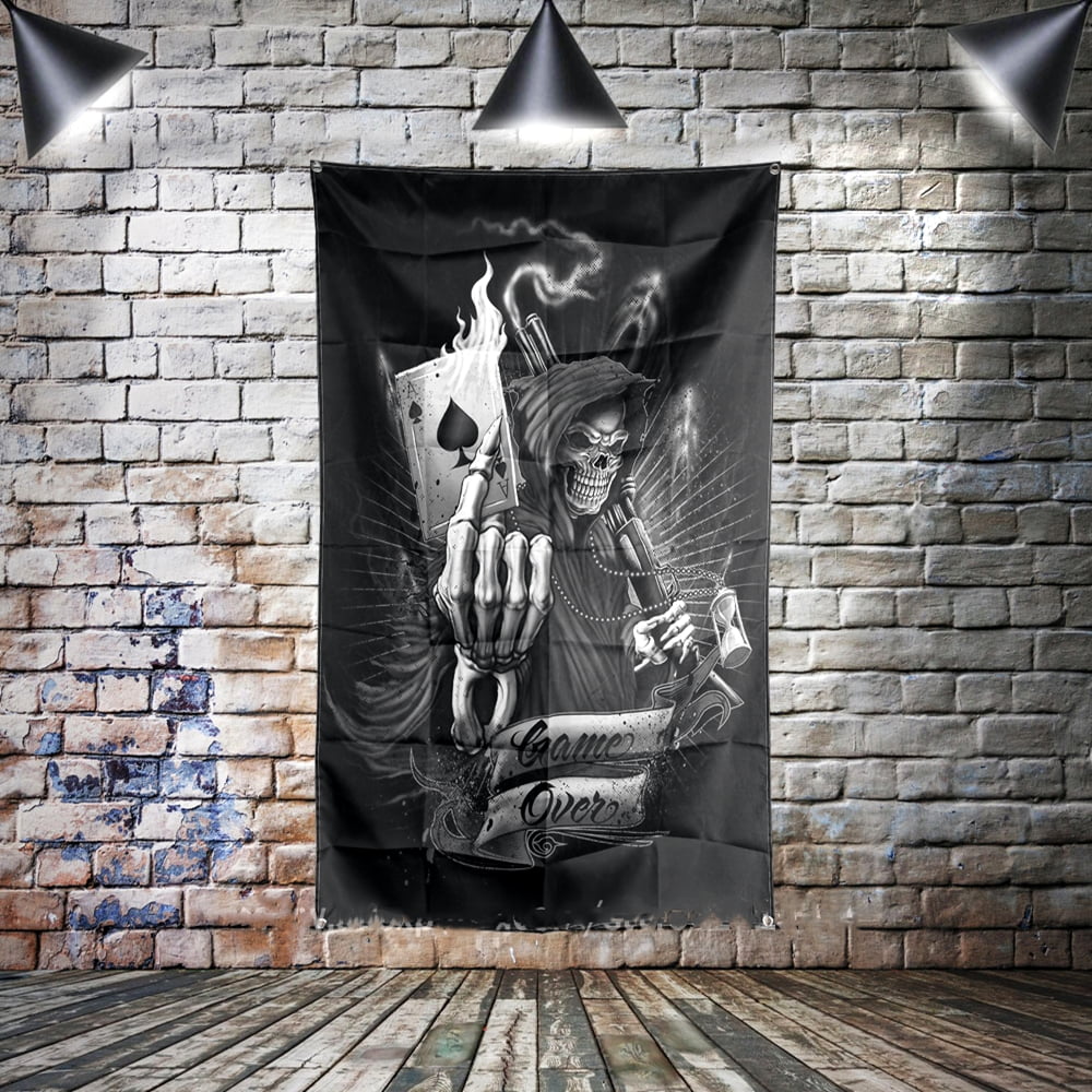 Skull Reaper Chicano Tattoo Art Posters and Prints Wall Chart Tapestry ...