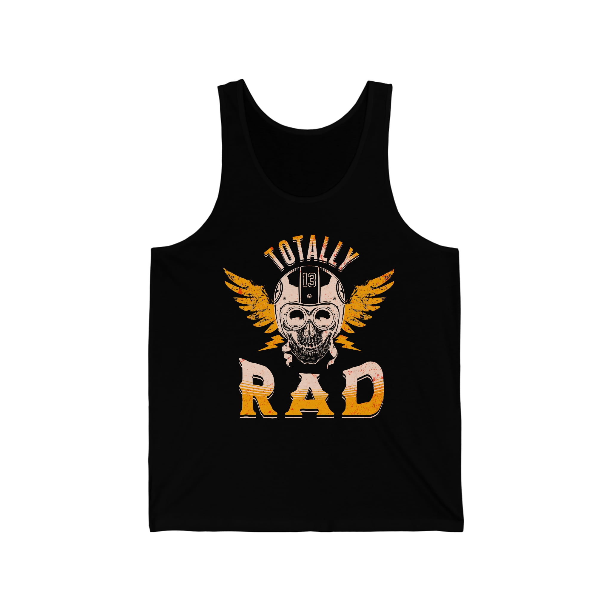 Skull Rider Vintage Retro Unisex Jersey Tank, Totally Rad 80s Skeleton ...