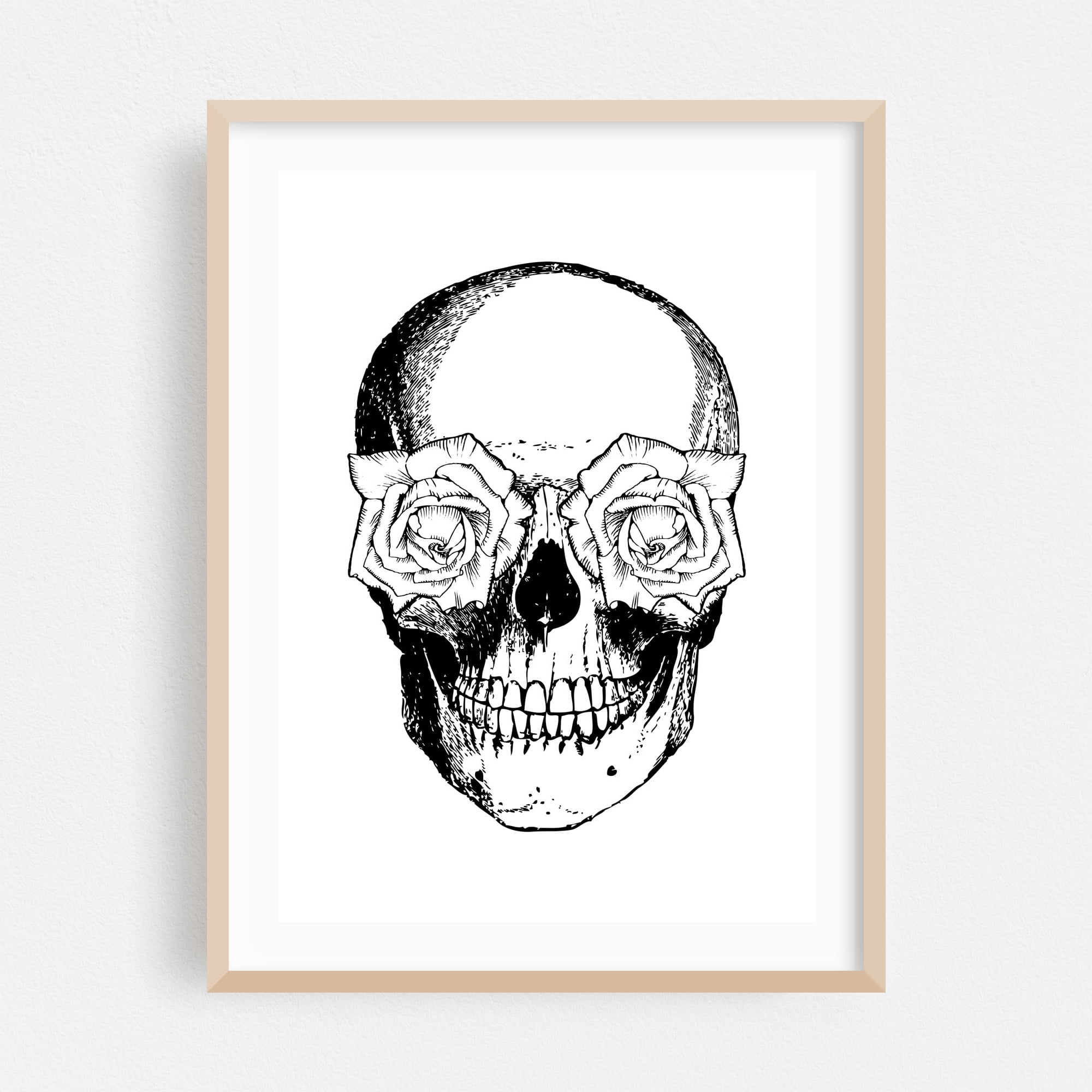 Skull and Roses | Skull and Flowers | Skulls and Skeletons | Vintage ...