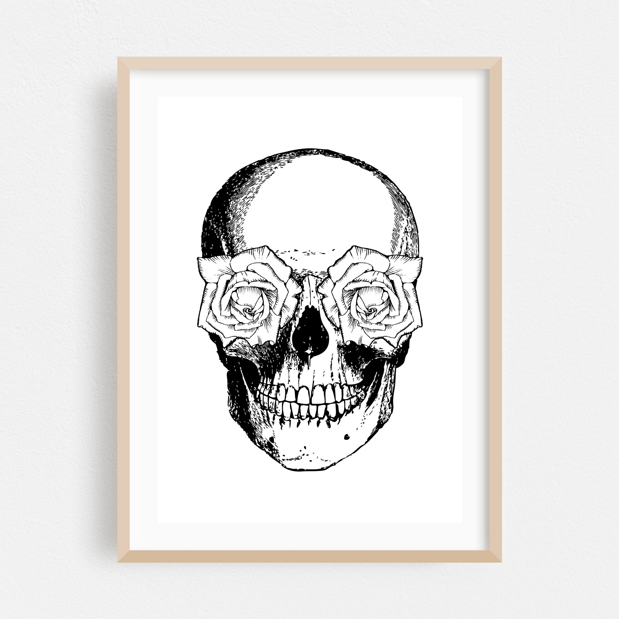 Skull and Roses | Skull and Flowers | Skulls and Skeletons | Vintage ...