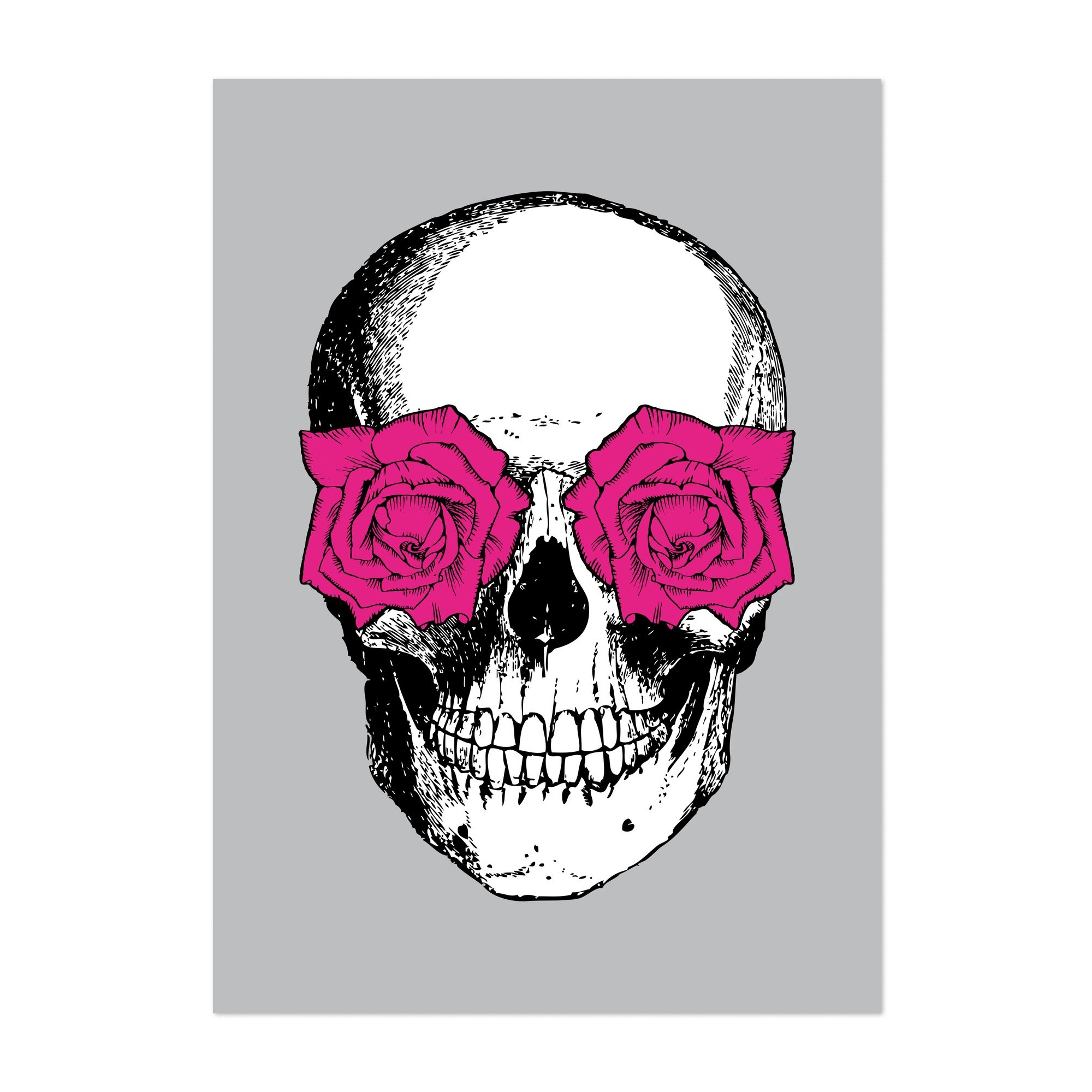 Skull and Roses | Skull and Flowers | Skulls and Skeletons | Vintage ...