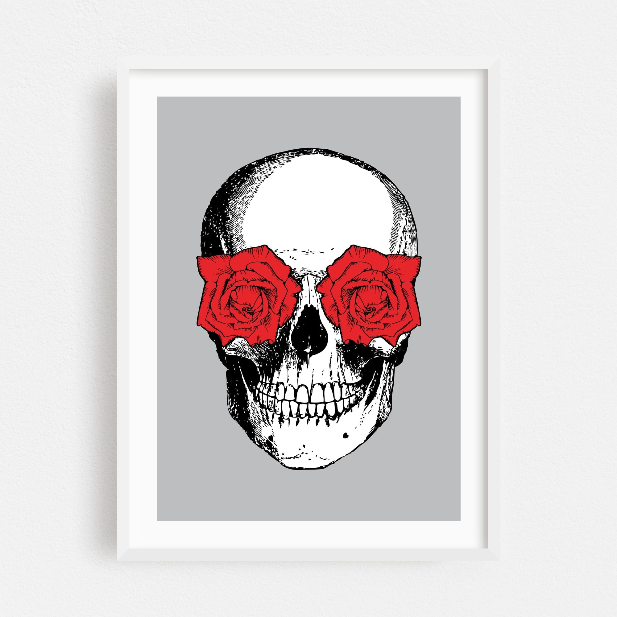Skull and Roses | Skull and Flowers | Skulls and Skeletons | Vintage ...