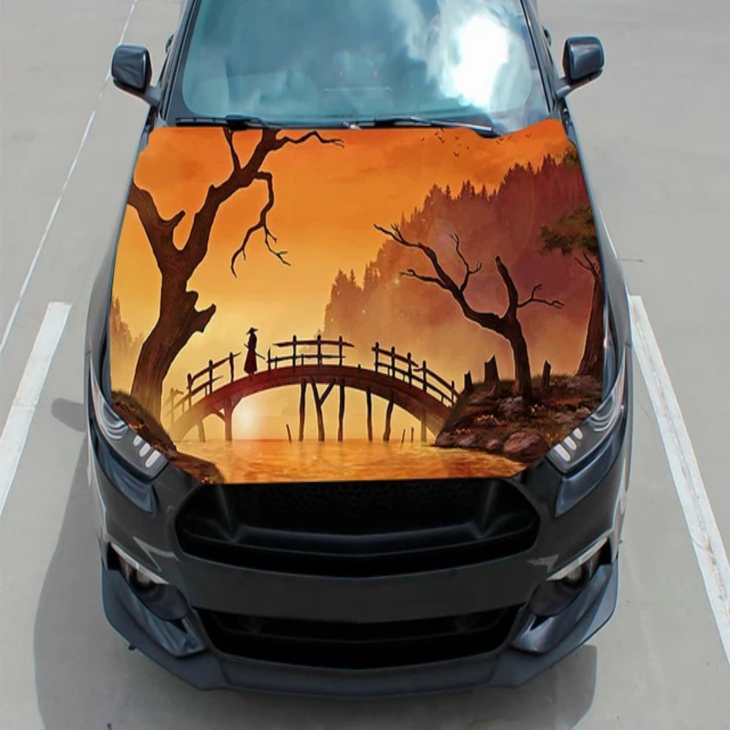 Skull Samurai Car Hood Decal Vinyl Wrap Sticker Graphic - Customizable ...