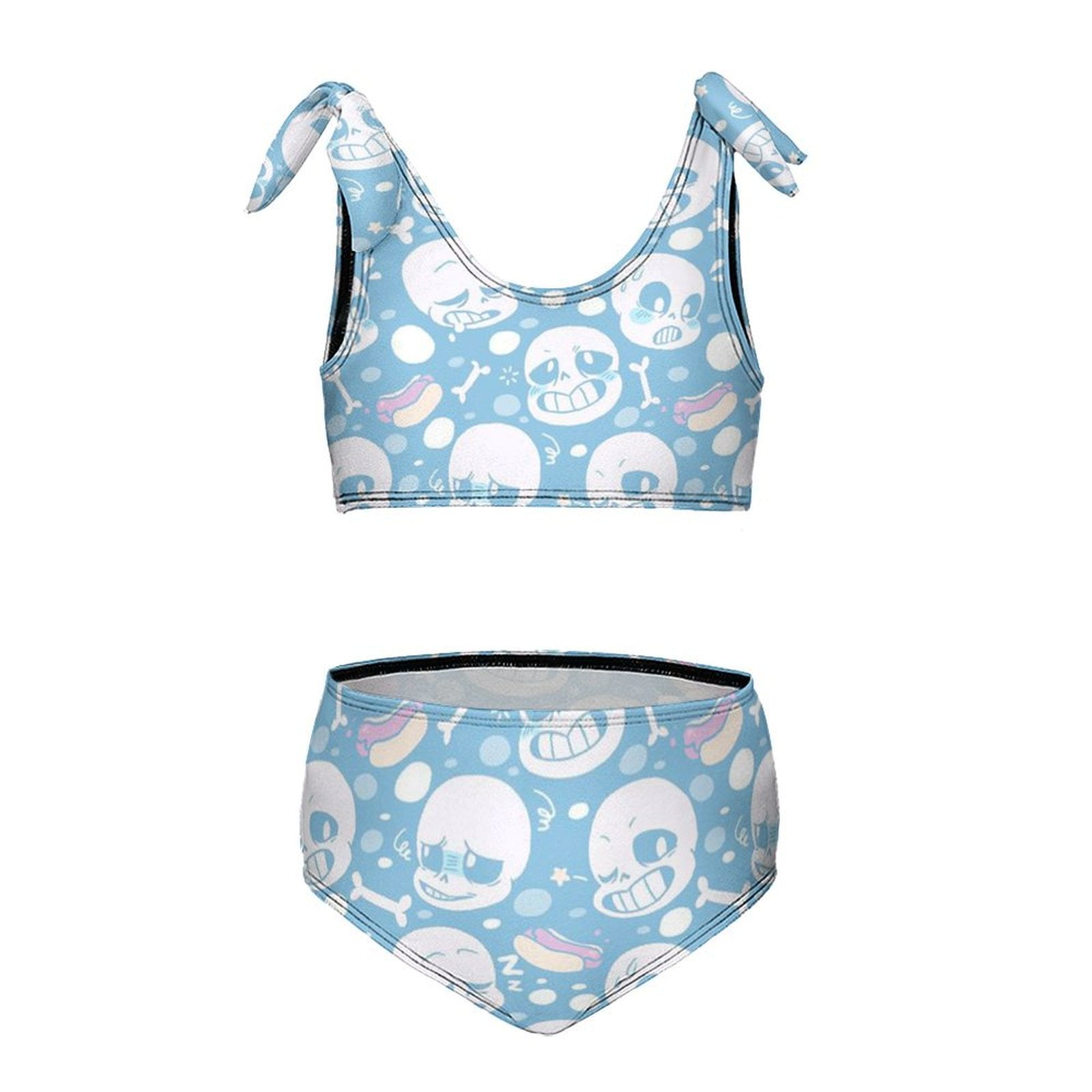 Skull Sans Undertale Girls Swimsuits Set 2pcs Summer Holiday Bathing ...