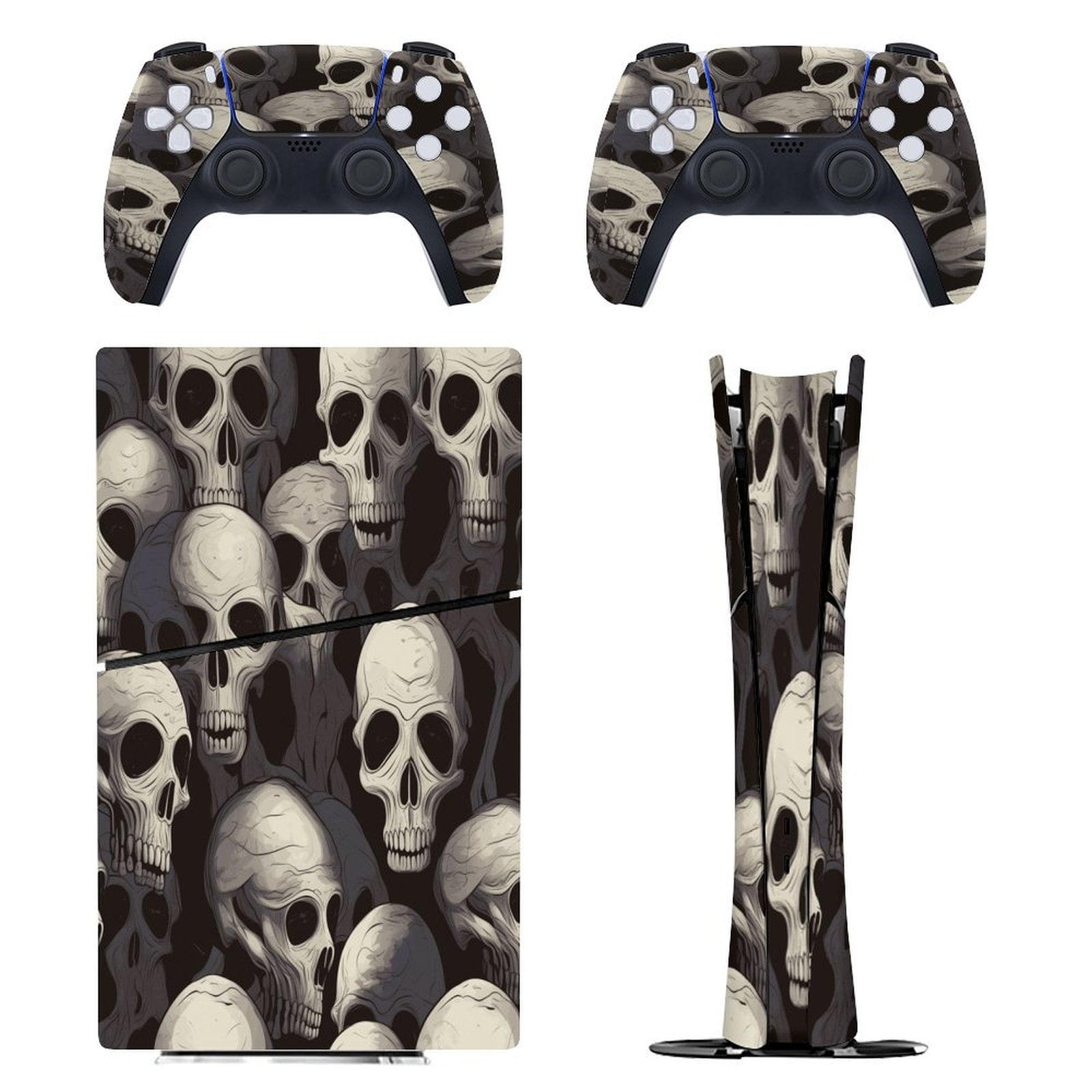 Skull, Seamless, Gothic, Dark PS5/PS5 Slim Digital Disc Skin Sticker ...