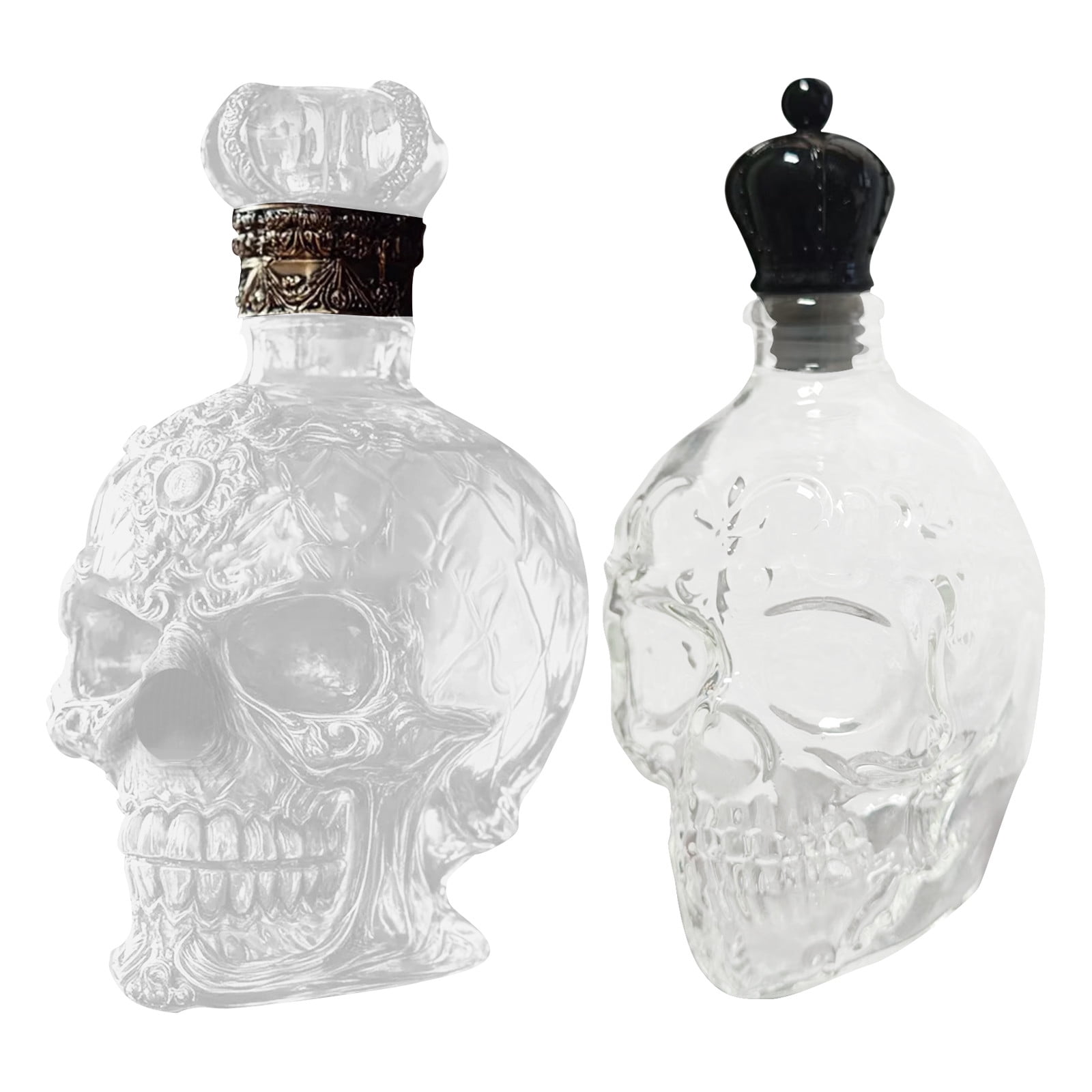 Skull Shape Statue Whiskey Bottle Whiskey Decanter, Elegant Glass ...
