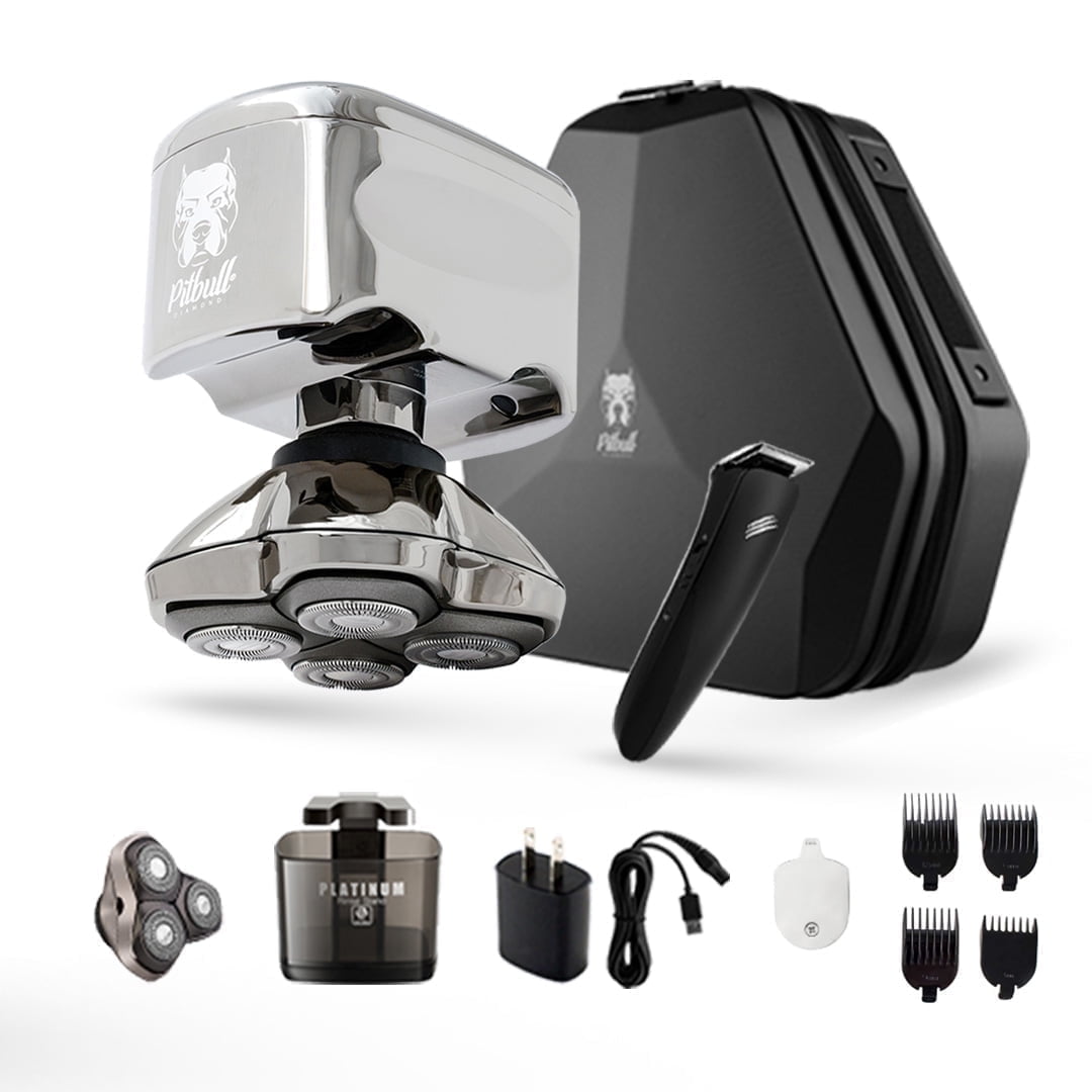 Skull Shaver Pitbull Diamond PRO Electric Razor for Men, with Travel ...