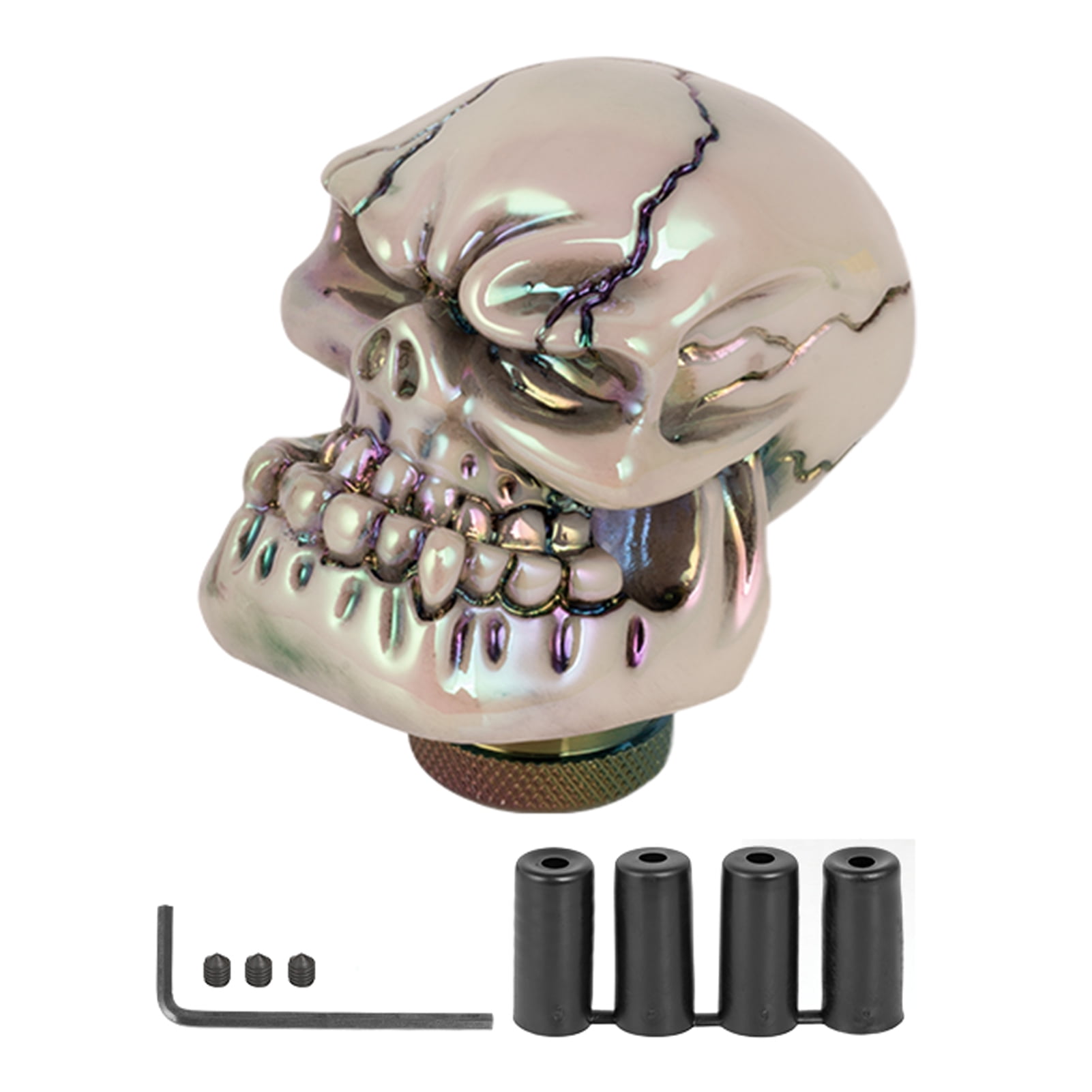 Skull Shifter Knob, Gear Lever Shift Stick Handle with Adapter, Wrench ...