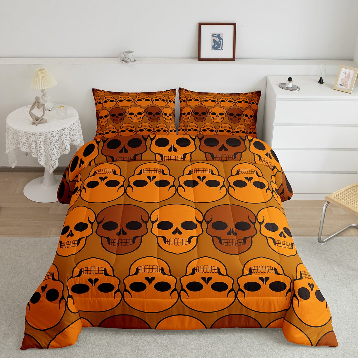 Skull Skeleton Bedding Comforter Sets Death Skulls Decor Comforter Set ...