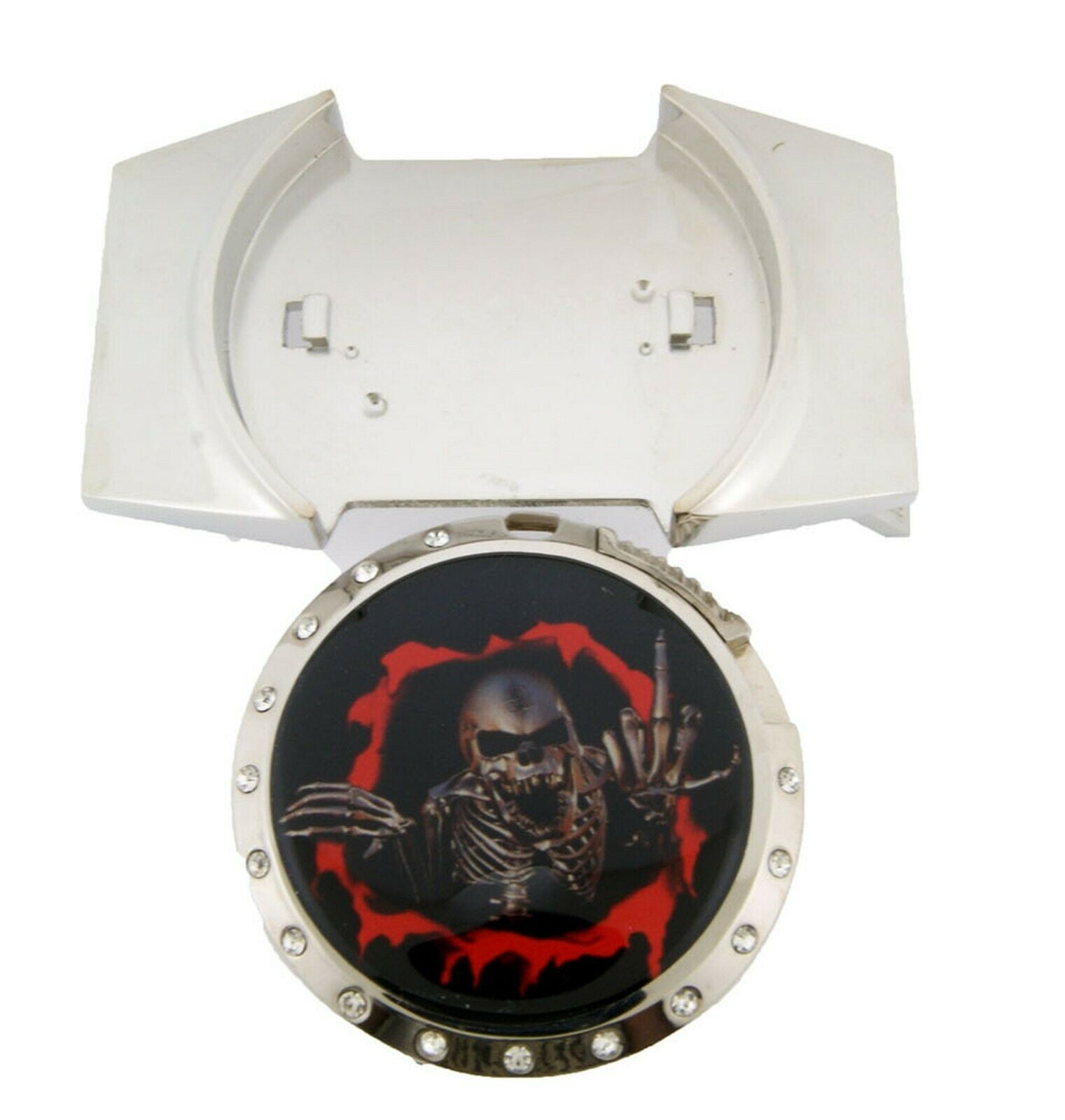 Skull Skeleton Belt Buckle New Removable Lighter Skull Tattoo Style ...
