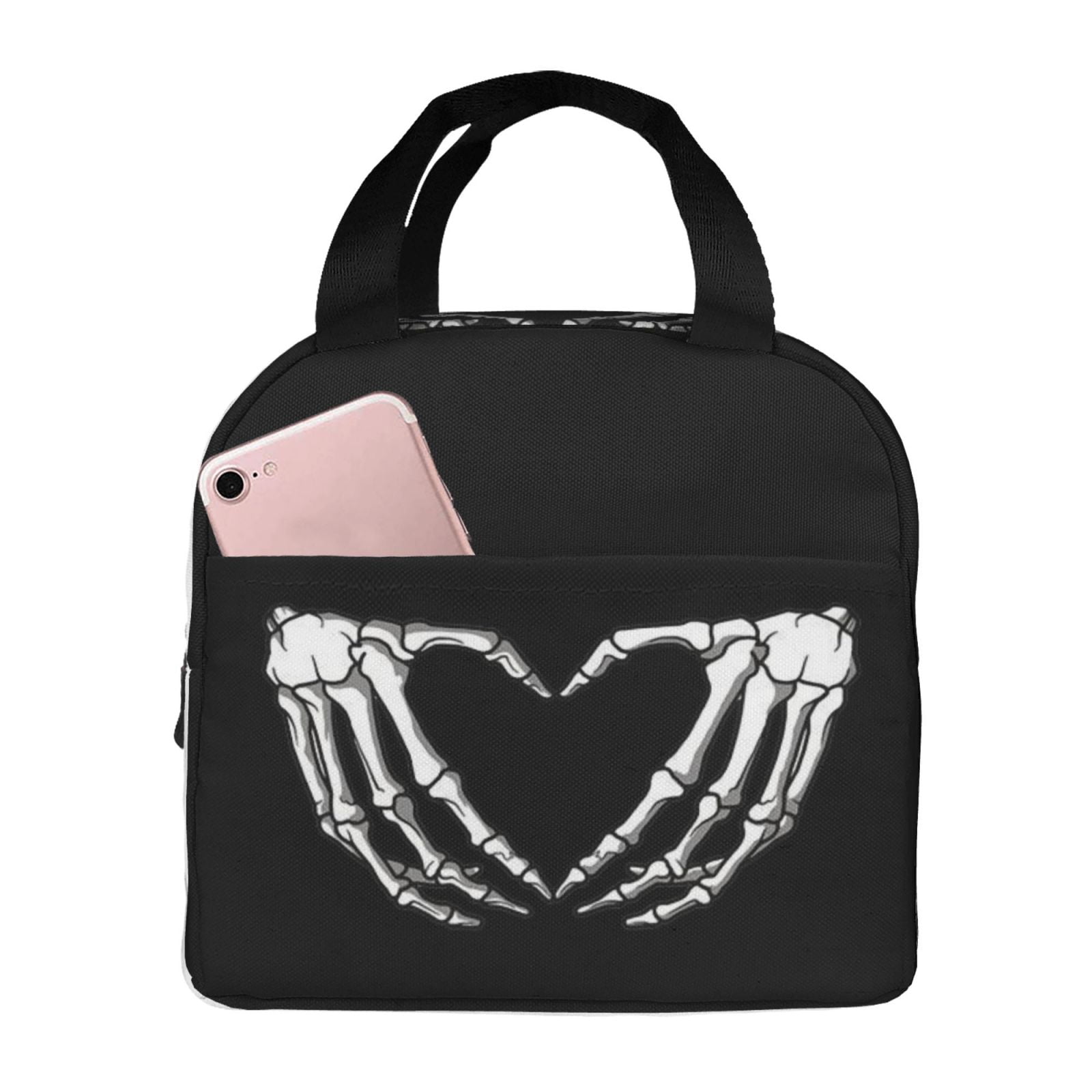 Skull Skeleton Hand Insulated Lunch Bags For Adult Lunch Box For Women ...