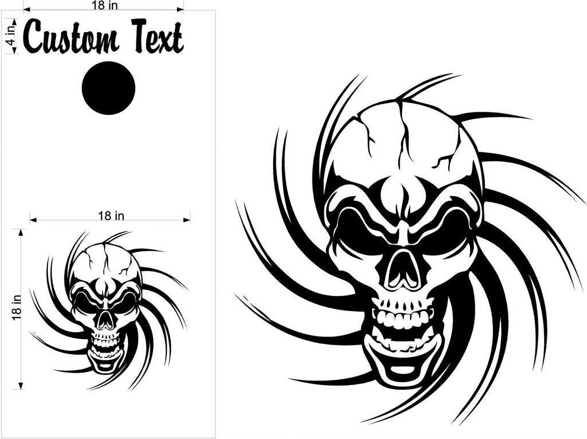 Skull Skulls Cornhole Board Decals Flag Stickers SK05 - Walmart.com