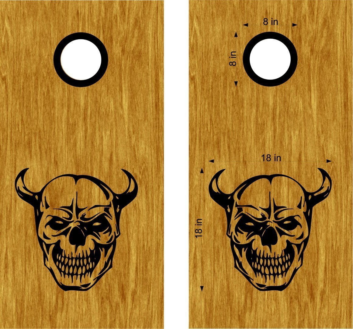 Skull Skulls Cornhole Board Decals Flag Stickers SK08 - Walmart.com