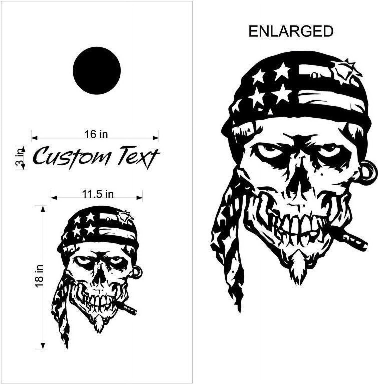 Skull Skulls Cornhole Board Decals Flag Stickers SK31 - Walmart.com