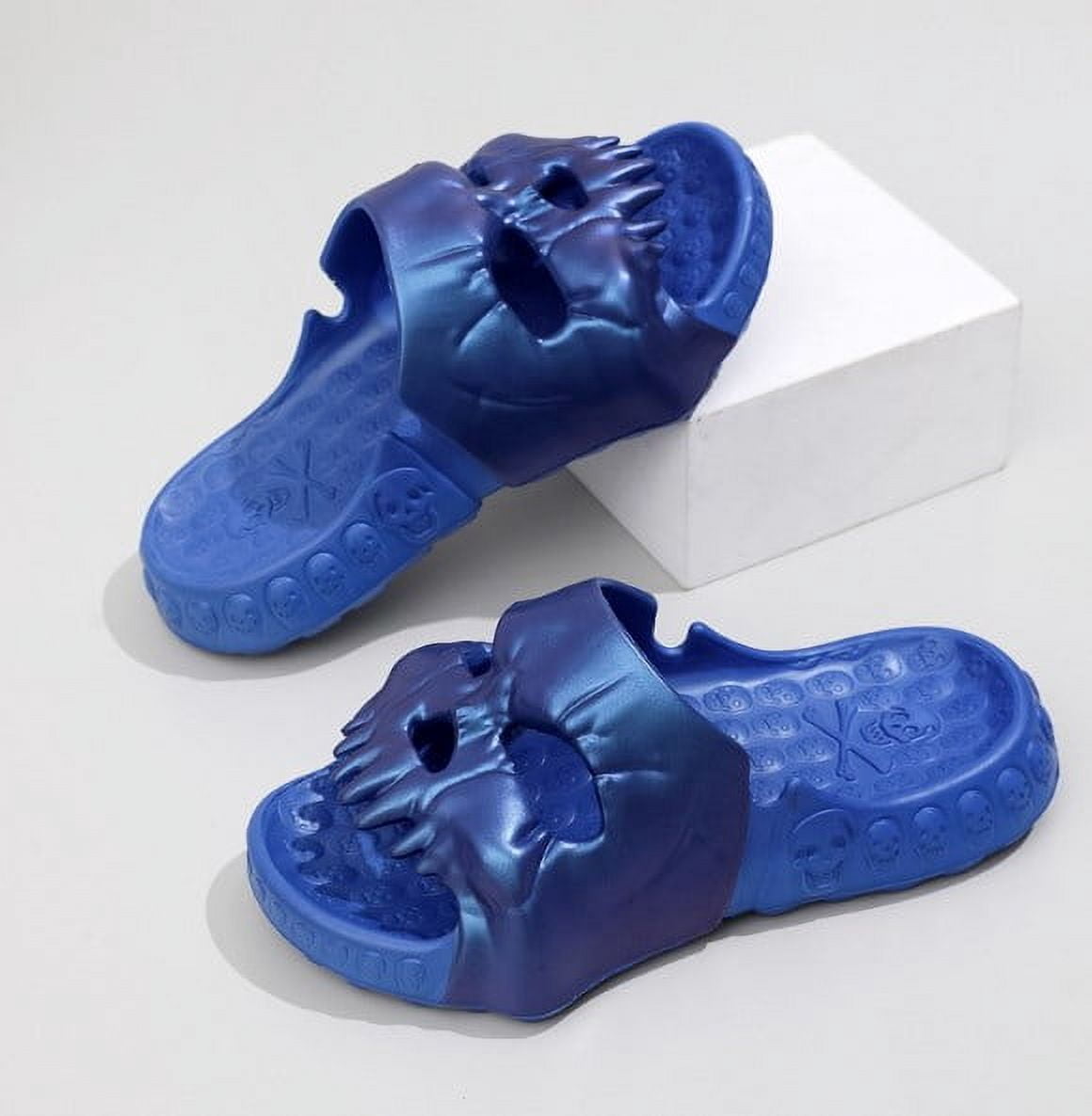 Skull Slide Sandals for Men and Women, Comfortable Footbed Sandals for ...