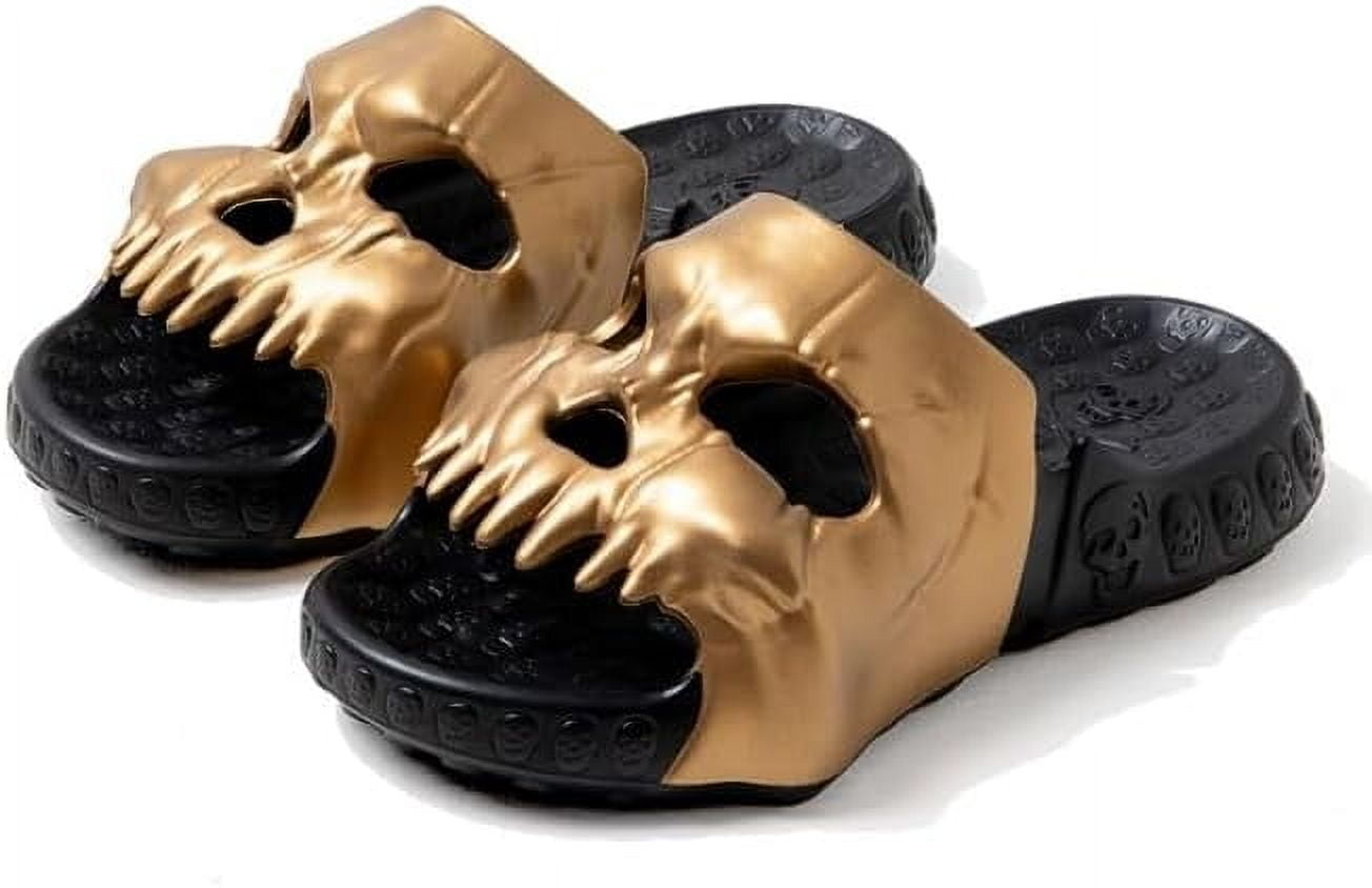 Skull Slide Sandals for Men and Women, Comfortable Footbed Sandals for ...