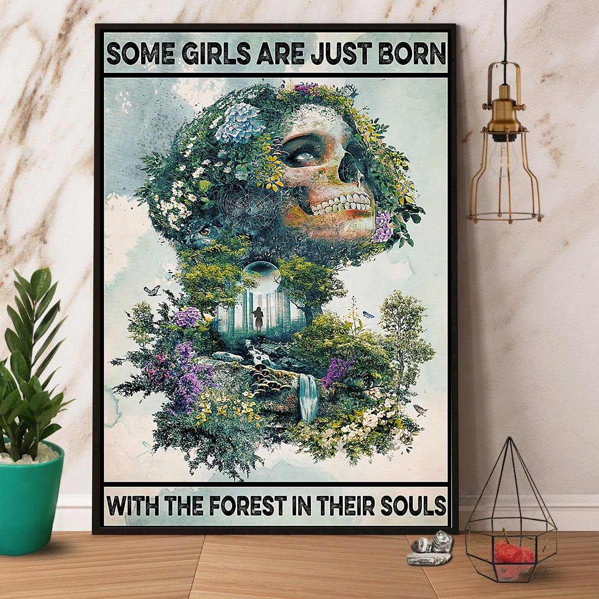 Skull Some Girls Are Just Born With The Forest Paper Poster No Frame ...
