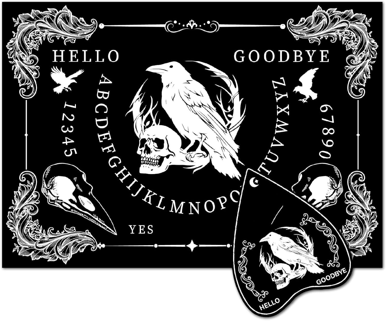 Skull Spirit Board Game Talking Board Wicca Supply Metaphysical Message ...