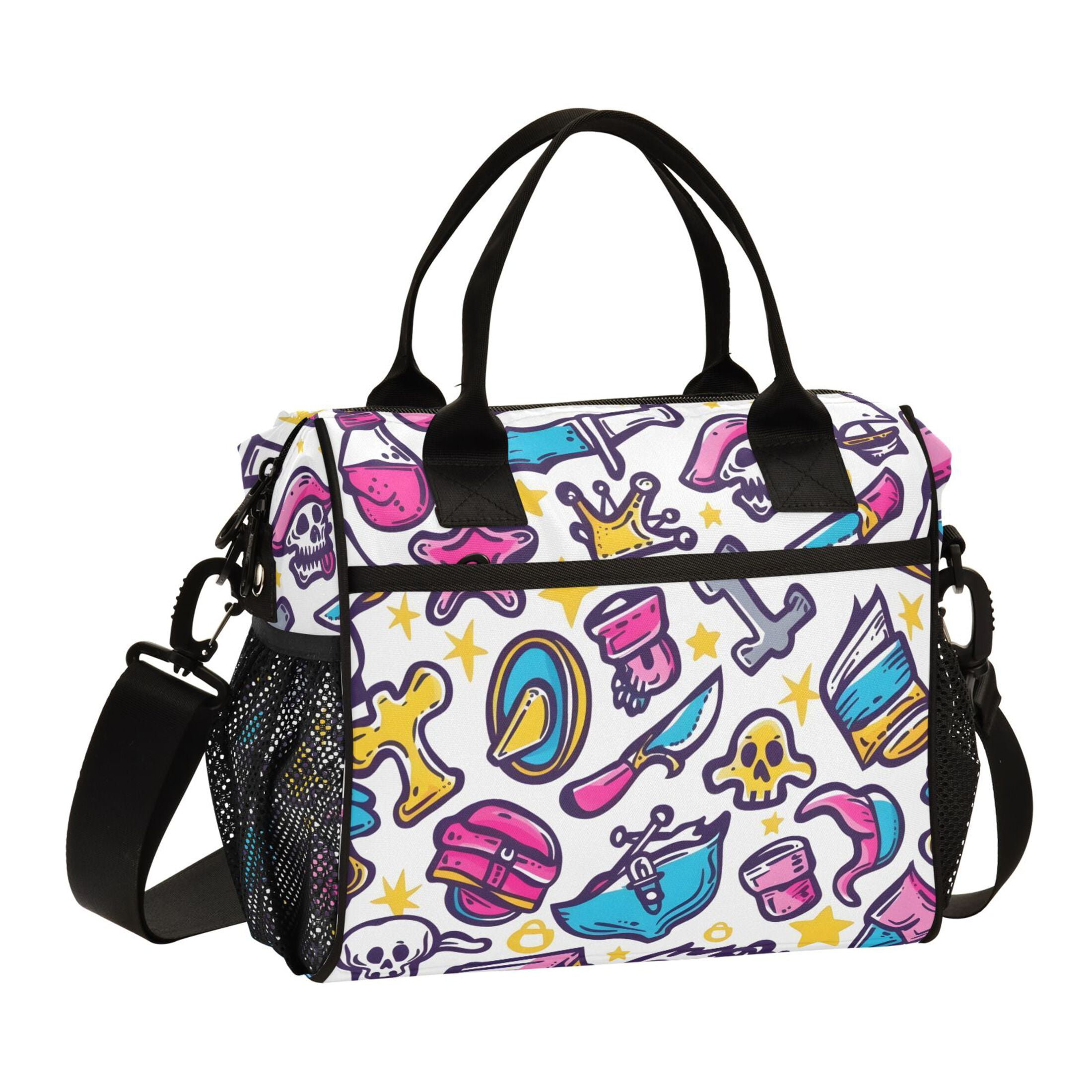 Skull Star Knife Hat Lunch Bag Insulated Lunch Box Leakproof Reusable ...