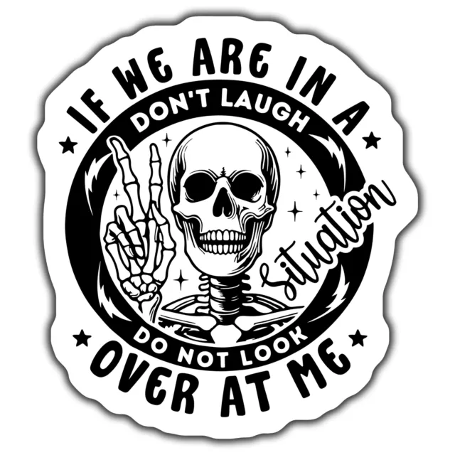 Skull Sticker, If We Are In A Situation Don'T Look Over At Me, Dekindle ...