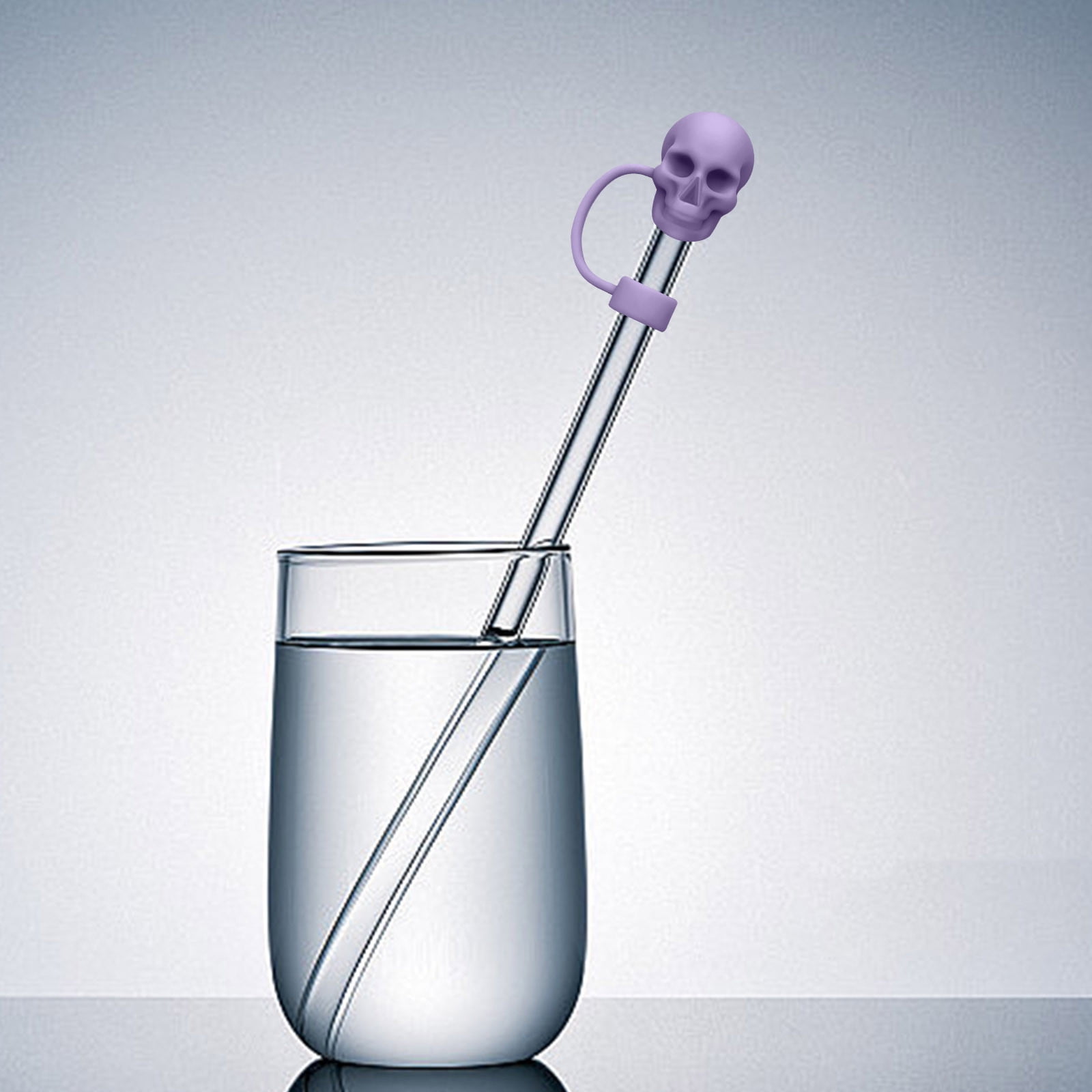 Skull Straw Cover Cap for Cup, Silicones Skull Straw Topper, Skull ...