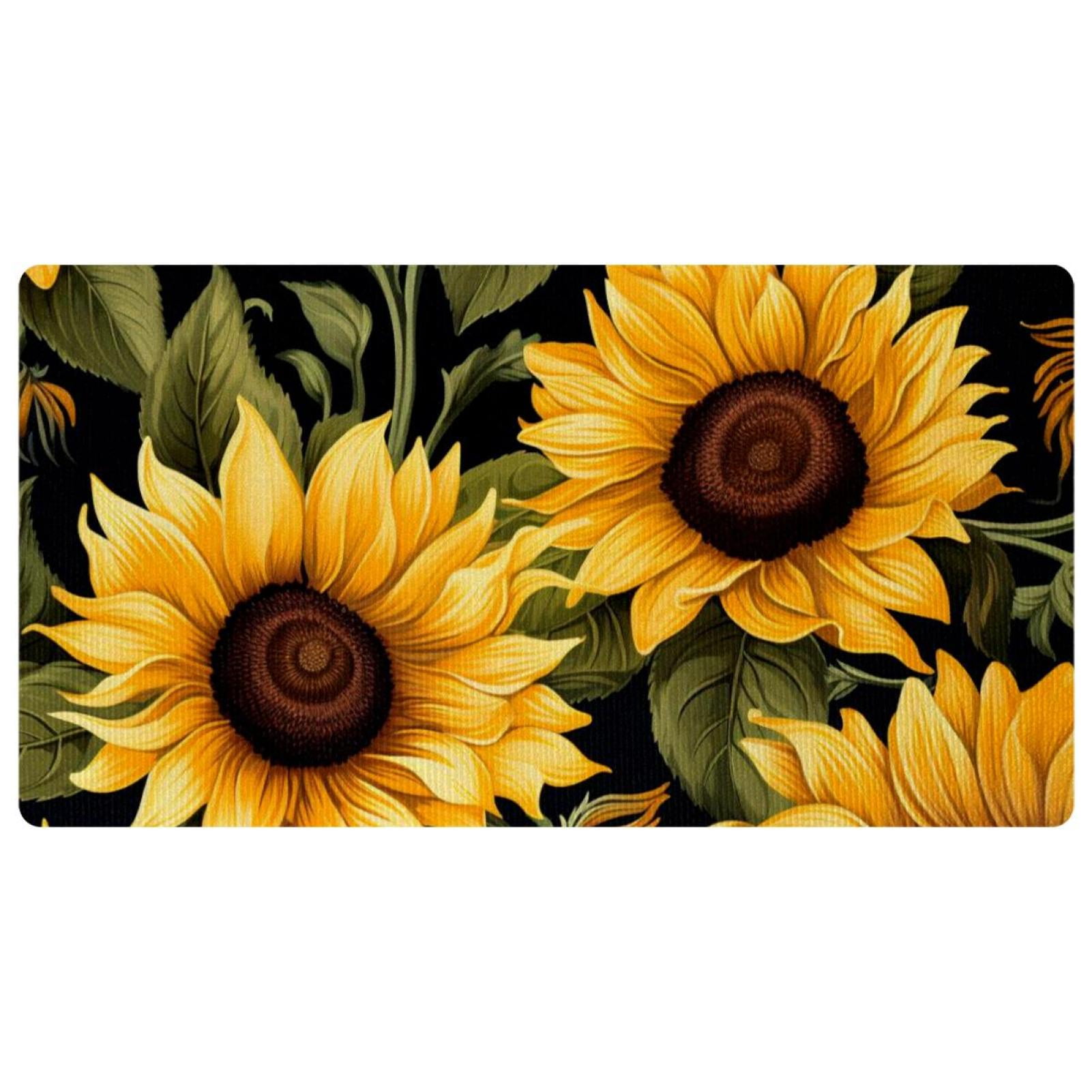 Skull Sunflower Kitchen Mat, Kitchen Rug, Comfort Standing Desk Mat ...