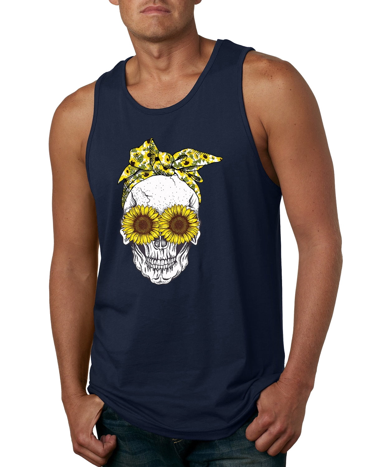 Skull Sunflower Skeleton Bandana Inspirational/Christian Mens Graphic ...