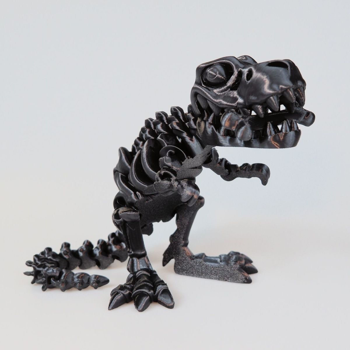 Skull T-Rex Dinosaur Toy – All-Joint Articulated, One-Piece Design with ...