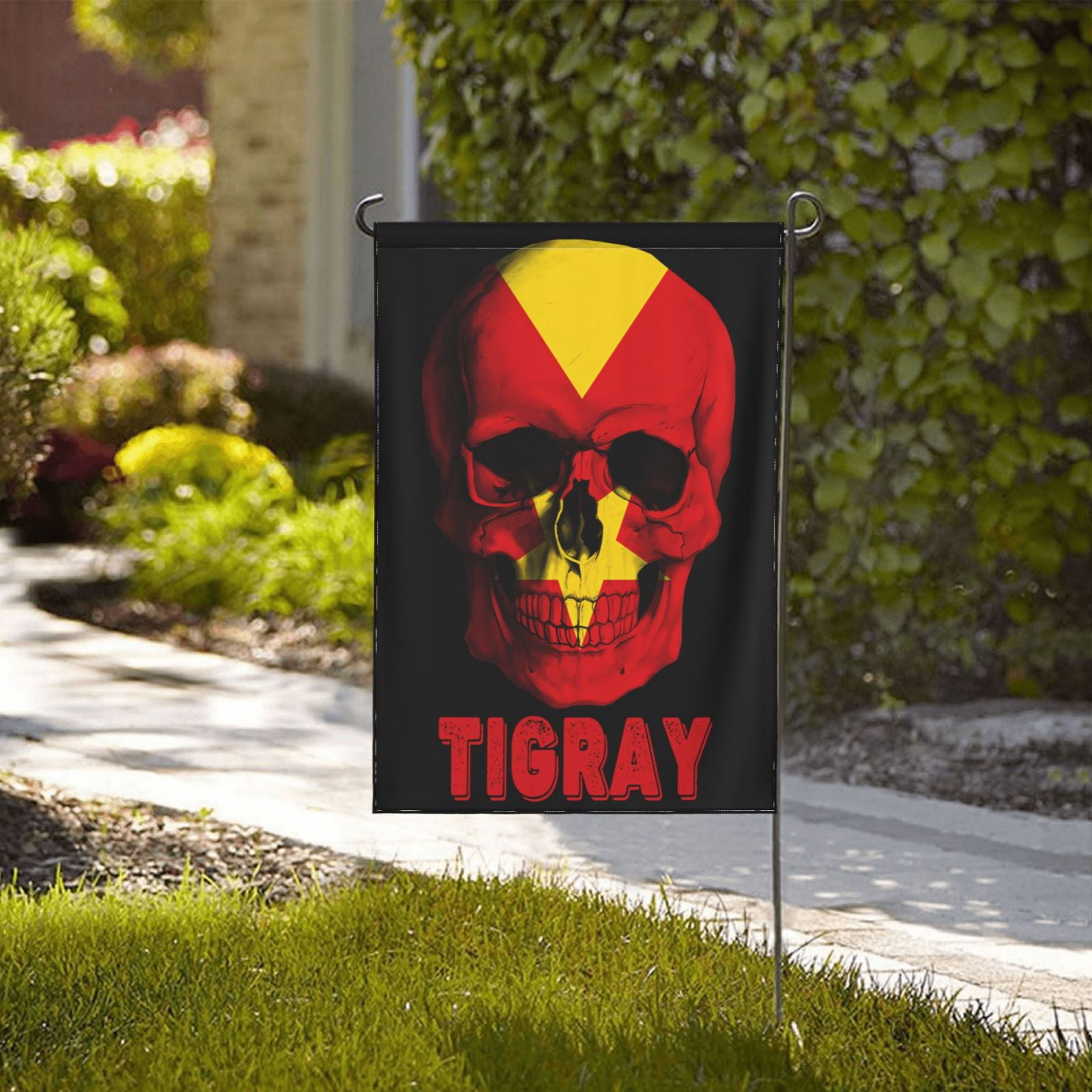 Skull Tigray Flag Funny Garden Flag,Vertical Double Sized Personalized ...