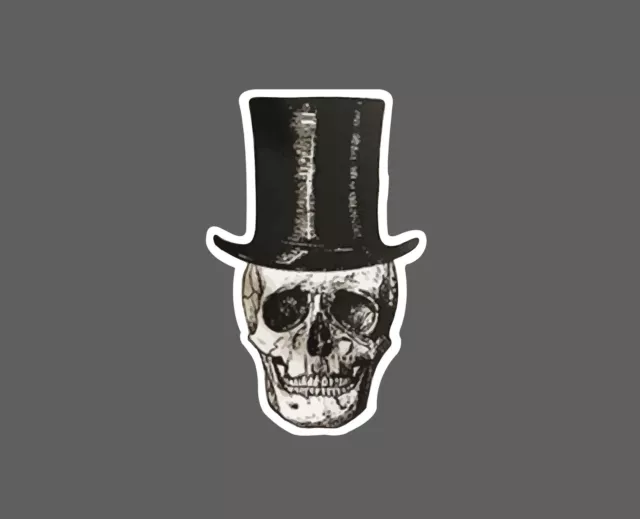 Skull Top Hat Sticker Dead Waterproof Sticker Phone Decal Water Bottle ...