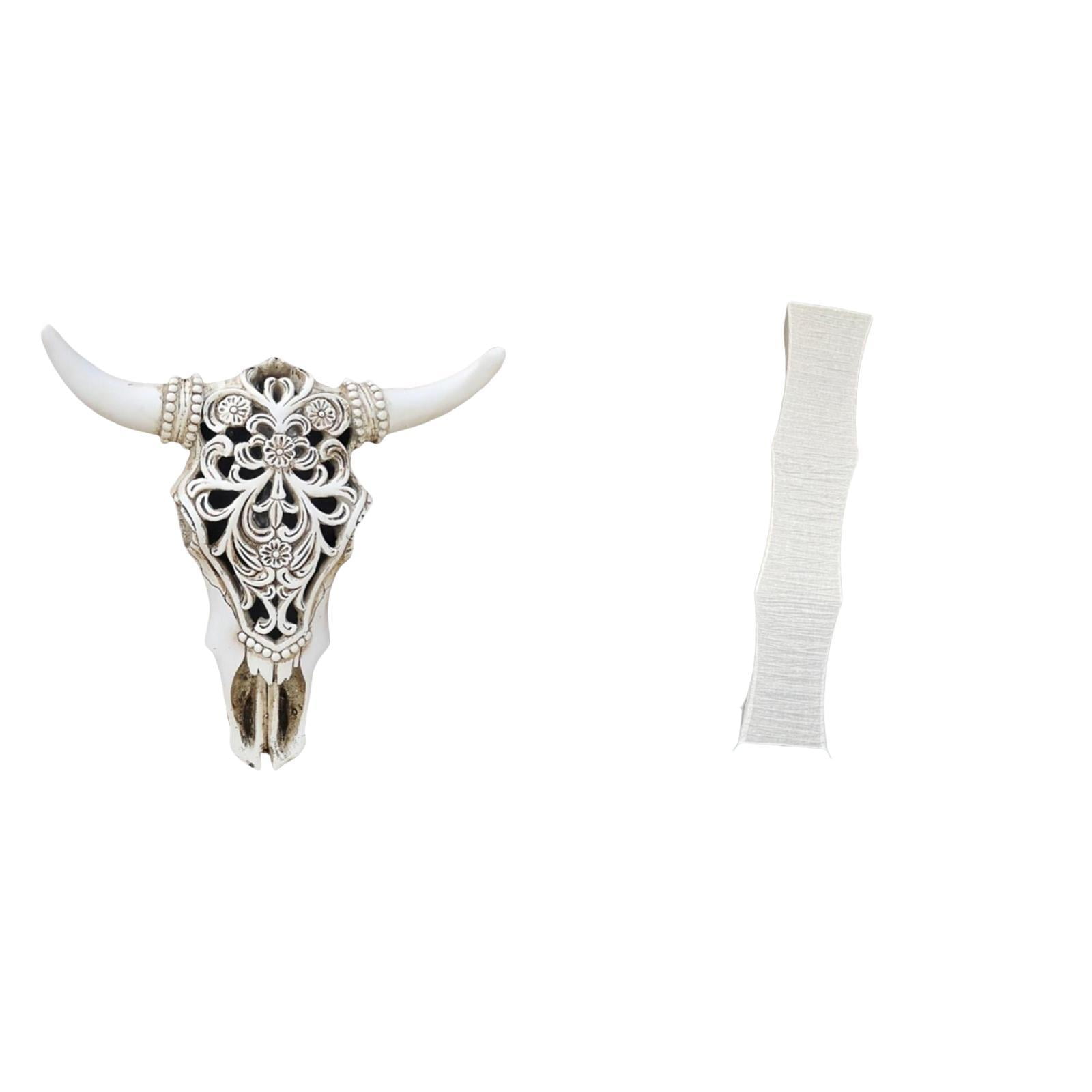 Skull Wall Sculpture Resin Cow Head Wall Decor Floor Lamp Shade ...