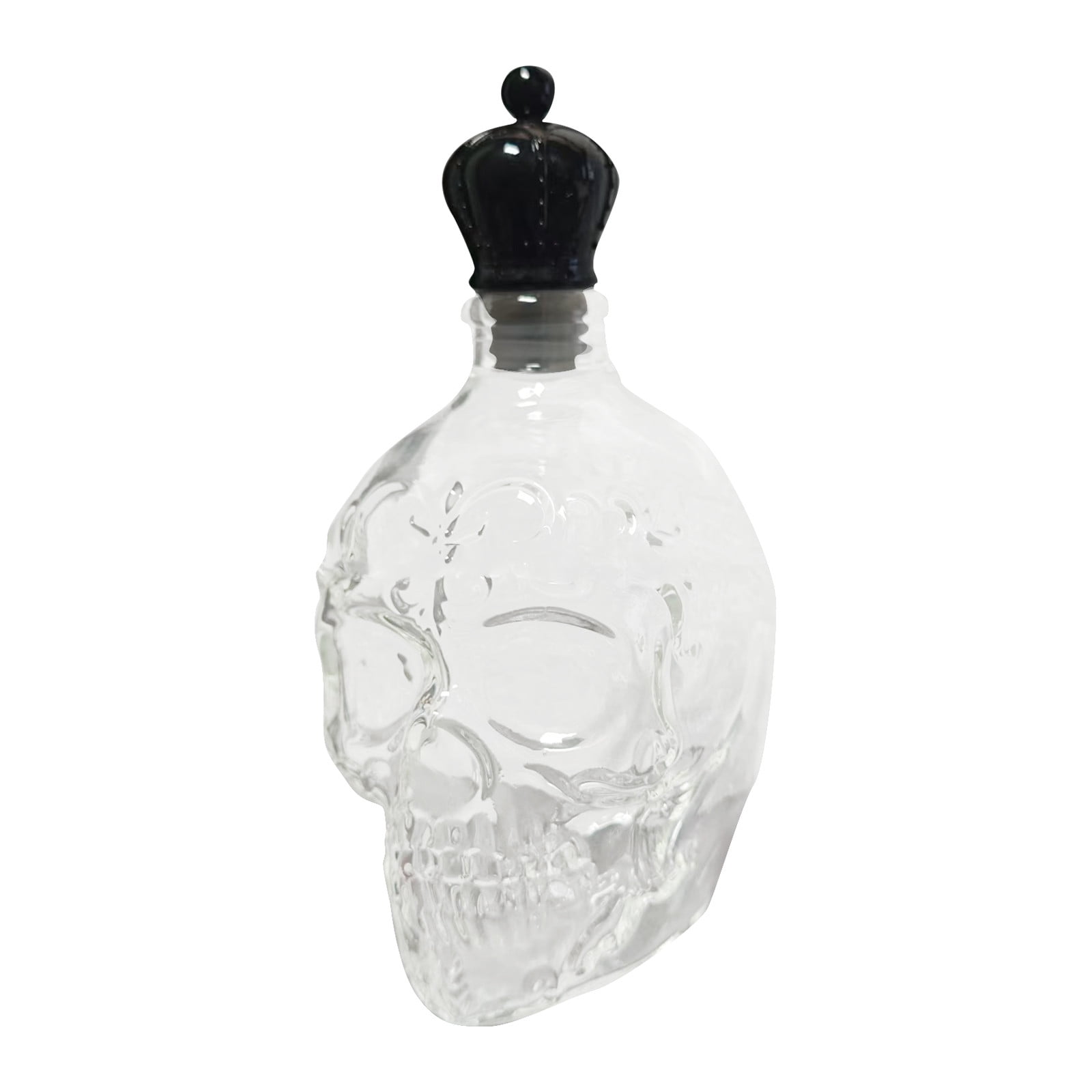 Skull Whiskey Bottle, Elegant Glass Whiskey Decanter Skull Statue ...