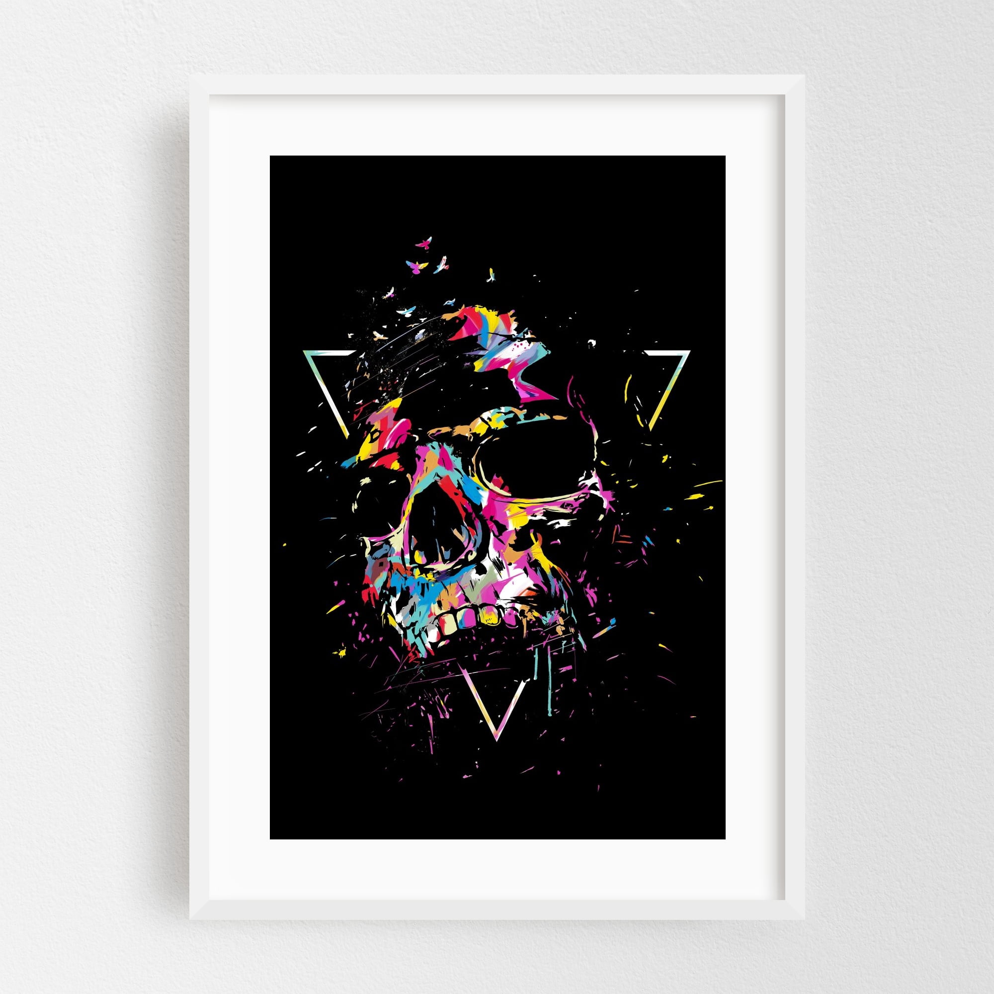 Skull X - Illustration Skull Psychedelic Abstract Modern Art Pop Art ...