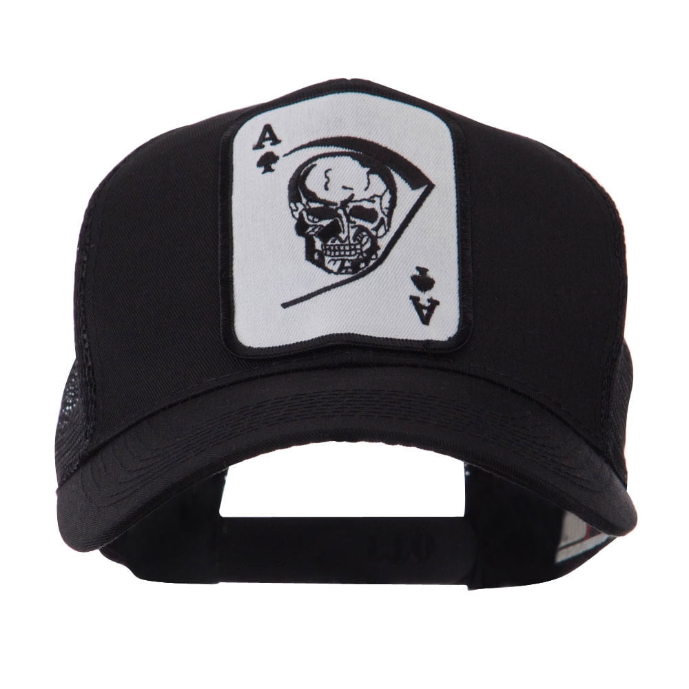 Skull and Choppers Embroidered Military Patched Mesh Cap - Large Skull ...
