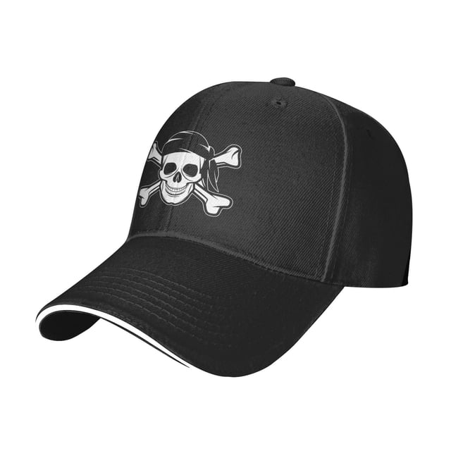 Skull and Crossbones Pirate Baseball Caps Unisex Hats Classic ...