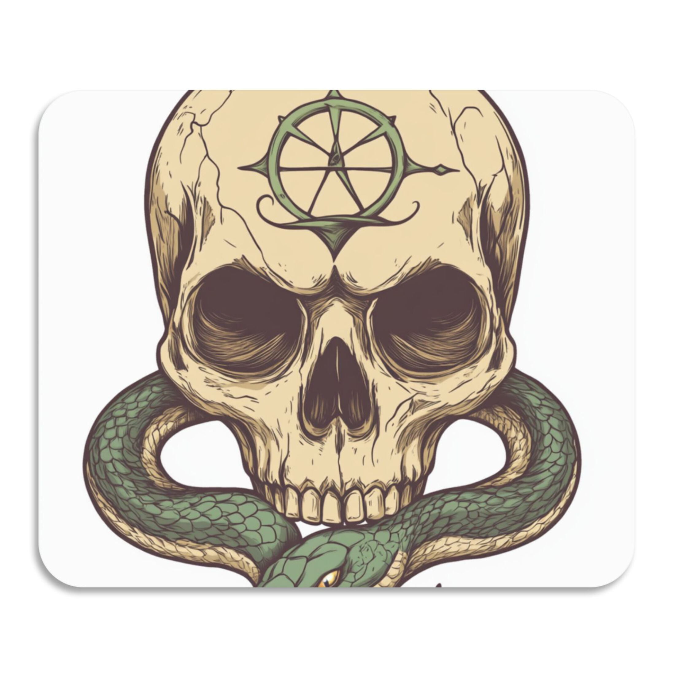 Skull and Green Snake Diatomite Dish Drying Mat Drain Pad for Kitchen ...