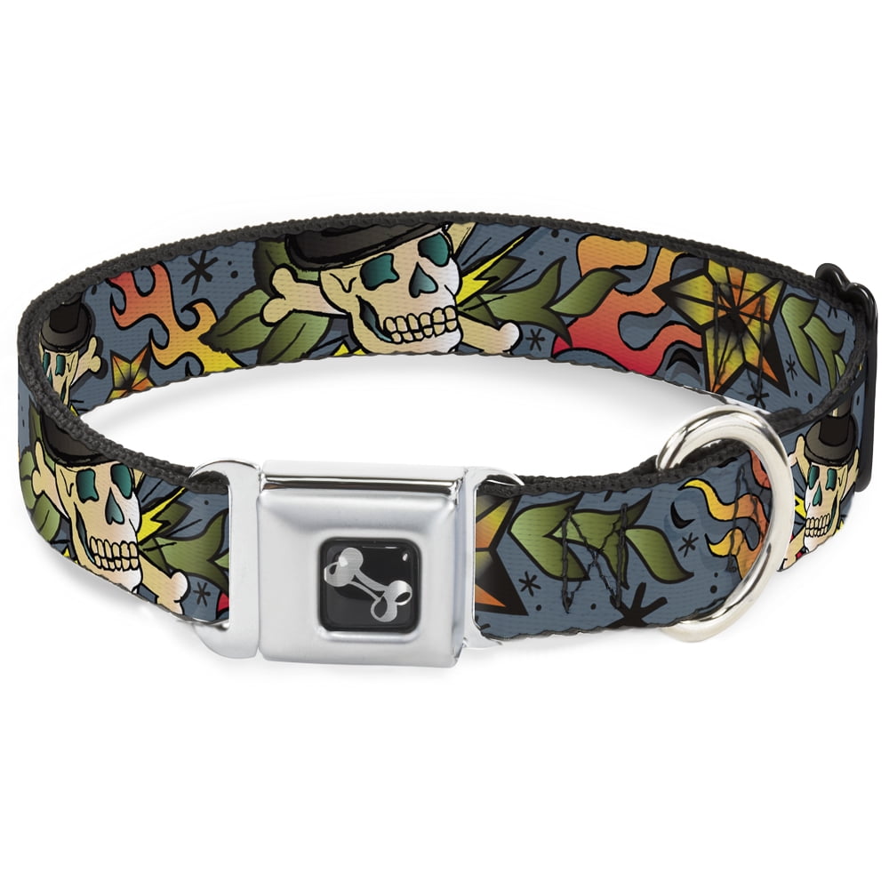 Buckle-Down Pet Collar, Dog Collar Metal Seatbelt Buckle, Death or ...